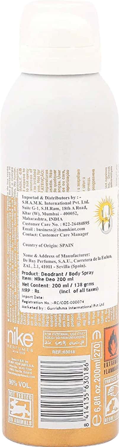 Buy NIKE GOLD WOMAN DEODORANT 200ML Online & Get Upto 60% OFF at PharmEasy