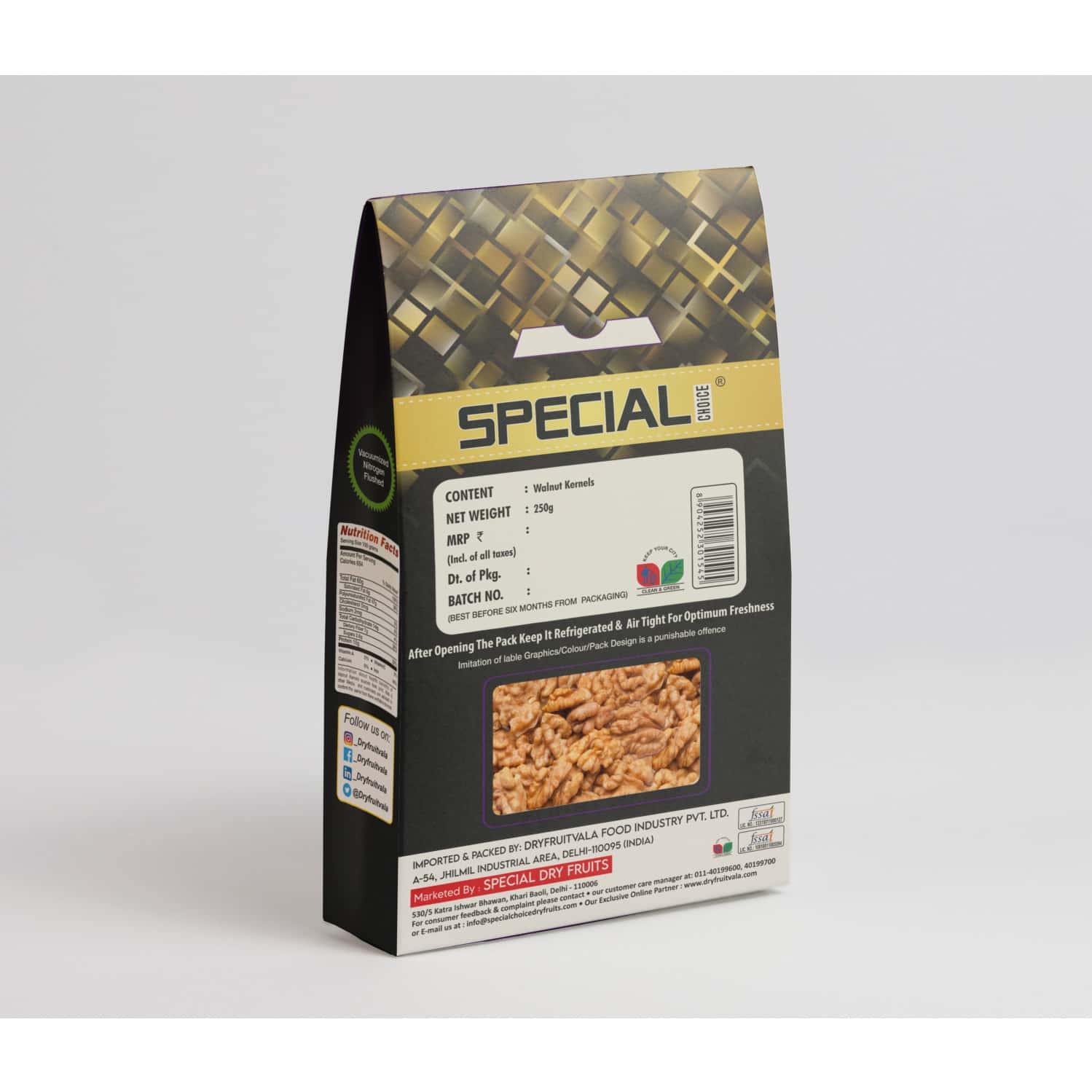 Buy SPECIAL CHOICE WALNUT KERNELS IRIS VACUUM PACK 250G X 3 Online ...