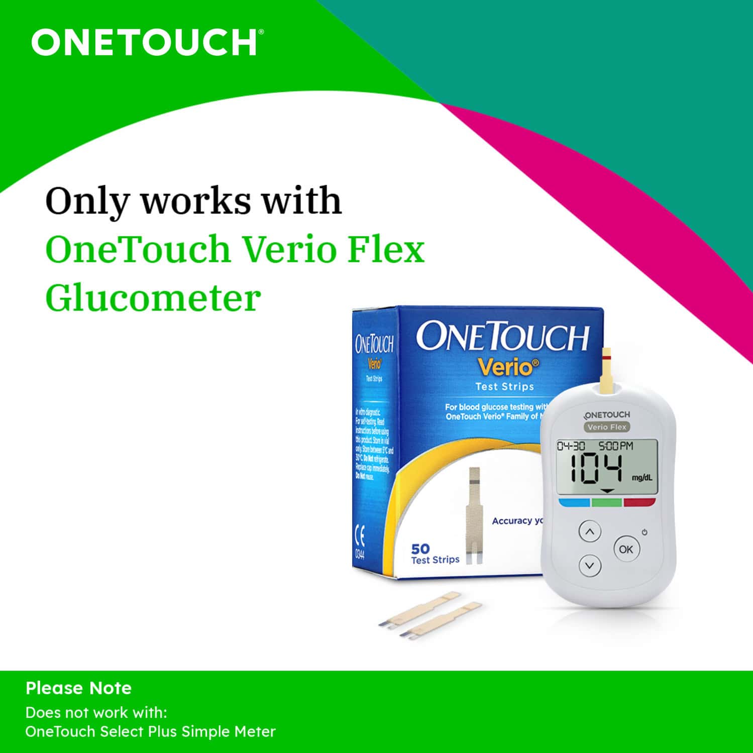 Buy ONETOUCH VERIO TEST STRIPS |2 PACKS OF 50 STRIPS EACH (TOTAL 100 ...