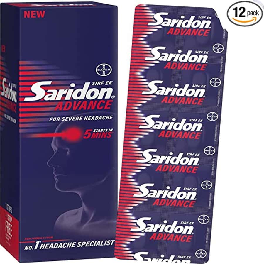 Buy SARIDON ADVANCE FOR 5 IN 1 PAIN RELIEF STRIP OF 10 TABLETS Online ...