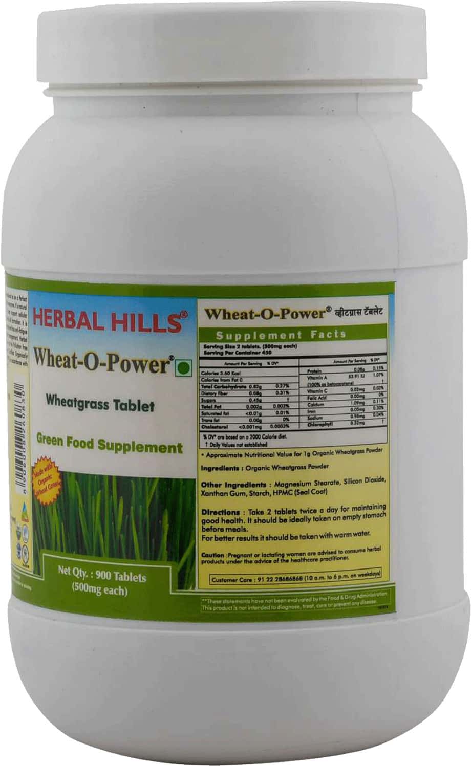 Buy HERBAL HILLS WHEATGRASS - VALUE PACK 900 TABLETS Online & Get Upto ...