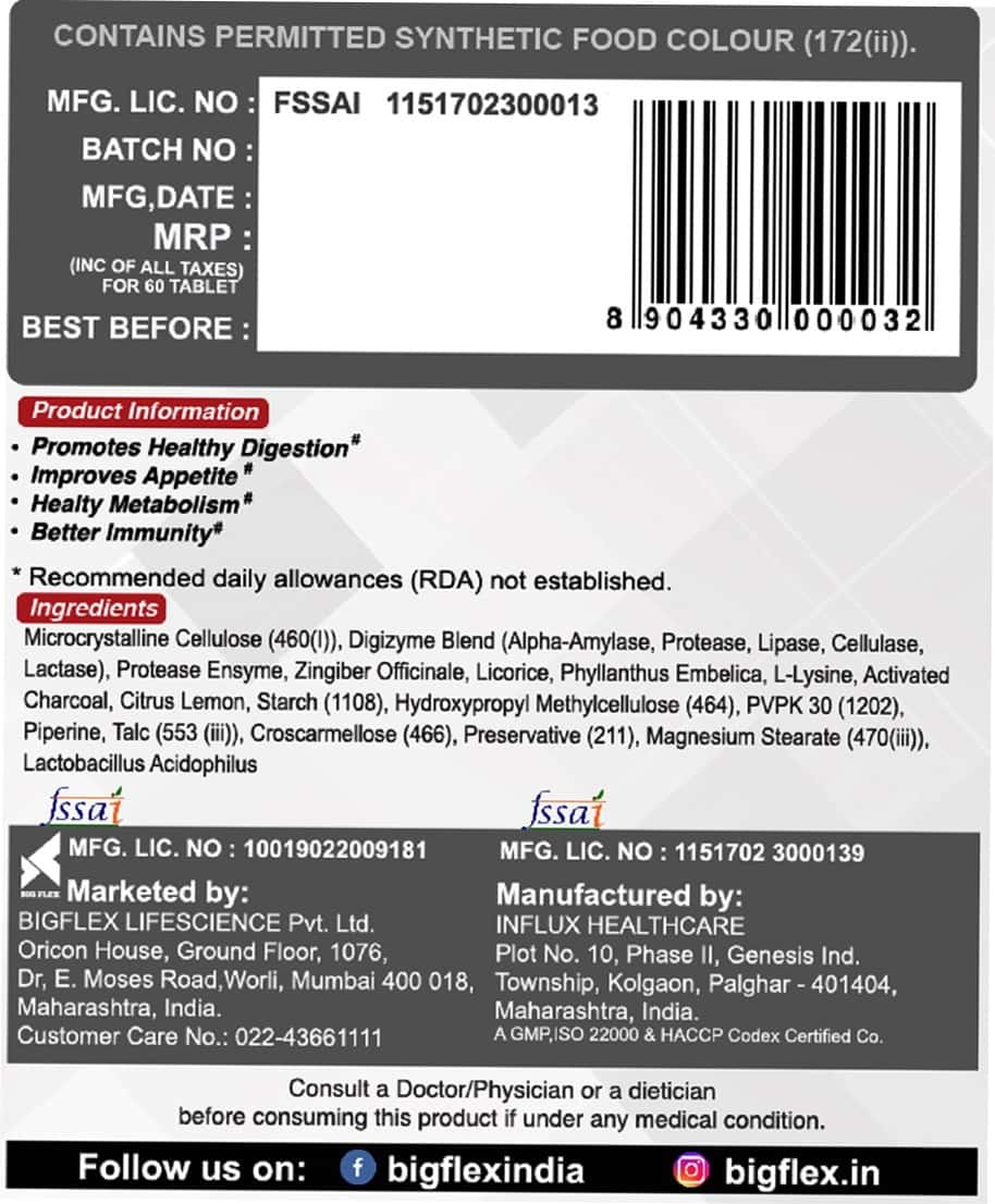 Buy PHARMGRADE HEALTHY GUT DIGESTIVE ENZYMES SUPPLEMENTS - 60 TABLETS ...