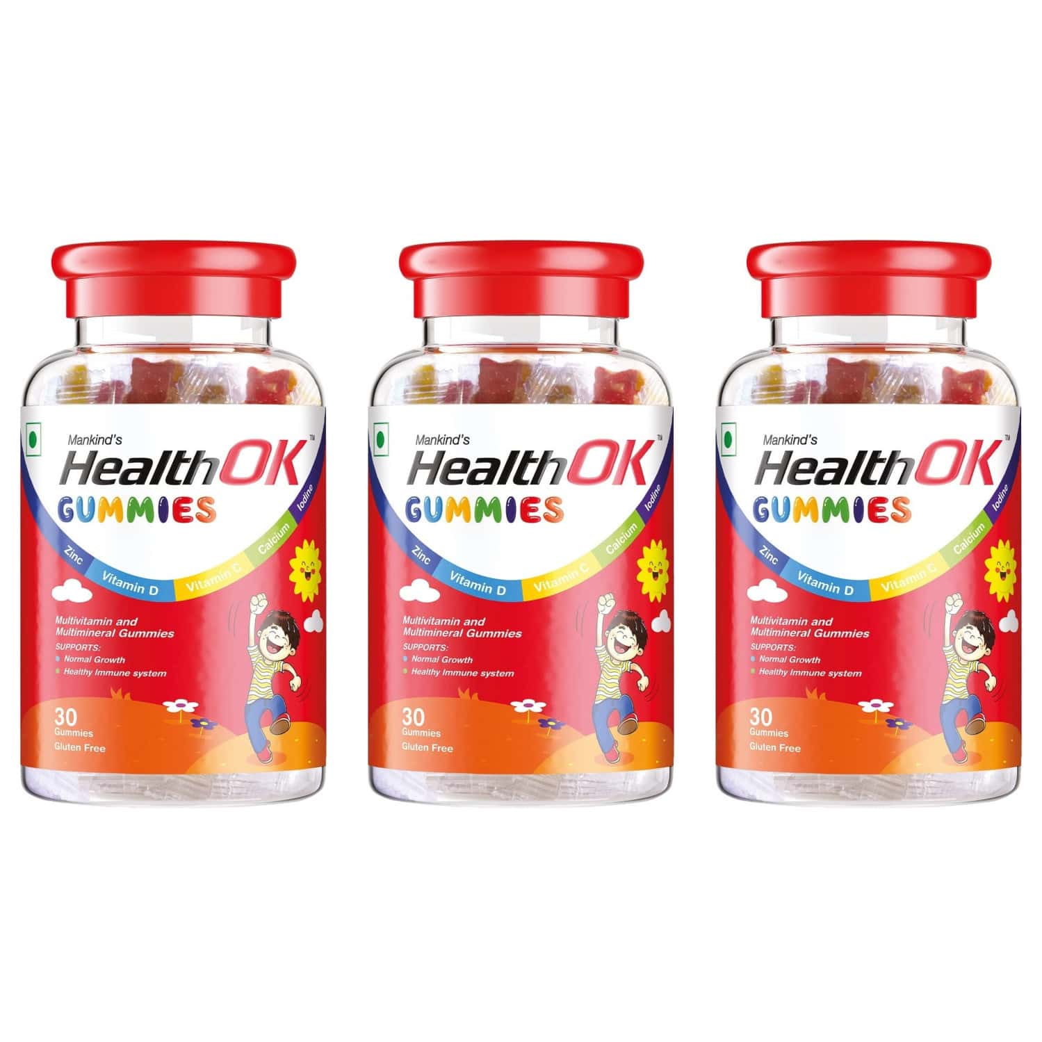 Buy HEALTH OK GUMMIES MULTIVITAMIN & MULTIMINERAL FOR KIDS SUPPORTS ...