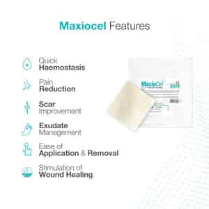 Buy MAXIOCEL WOUND CARE DRESSING FOR ULCERS (10CM X 10CM) - BOX OF 5 ...