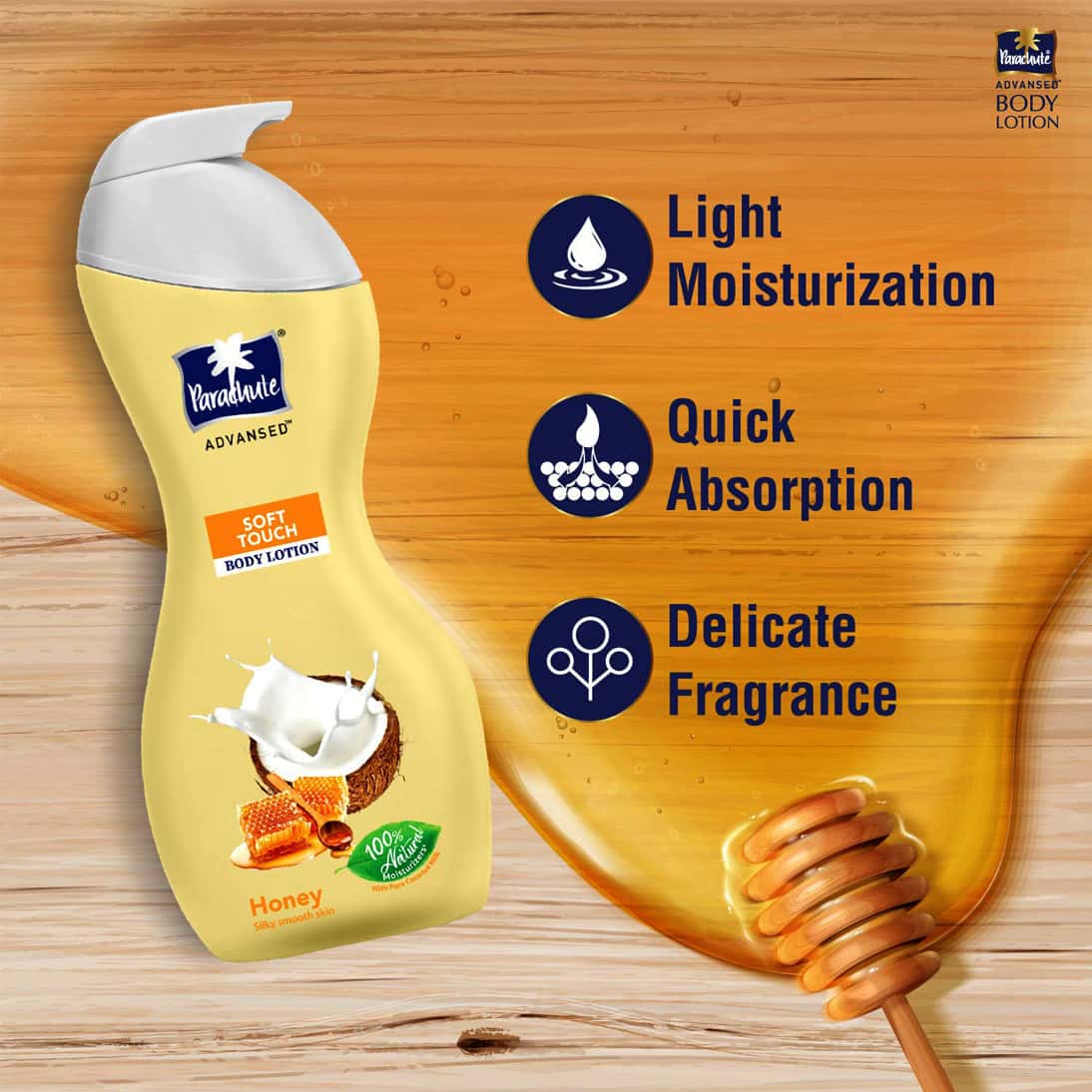Buy PARACHUTE ADVANSED SOFT TOUCH BODY LOTION 100% NATURAL DRY SKIN ...