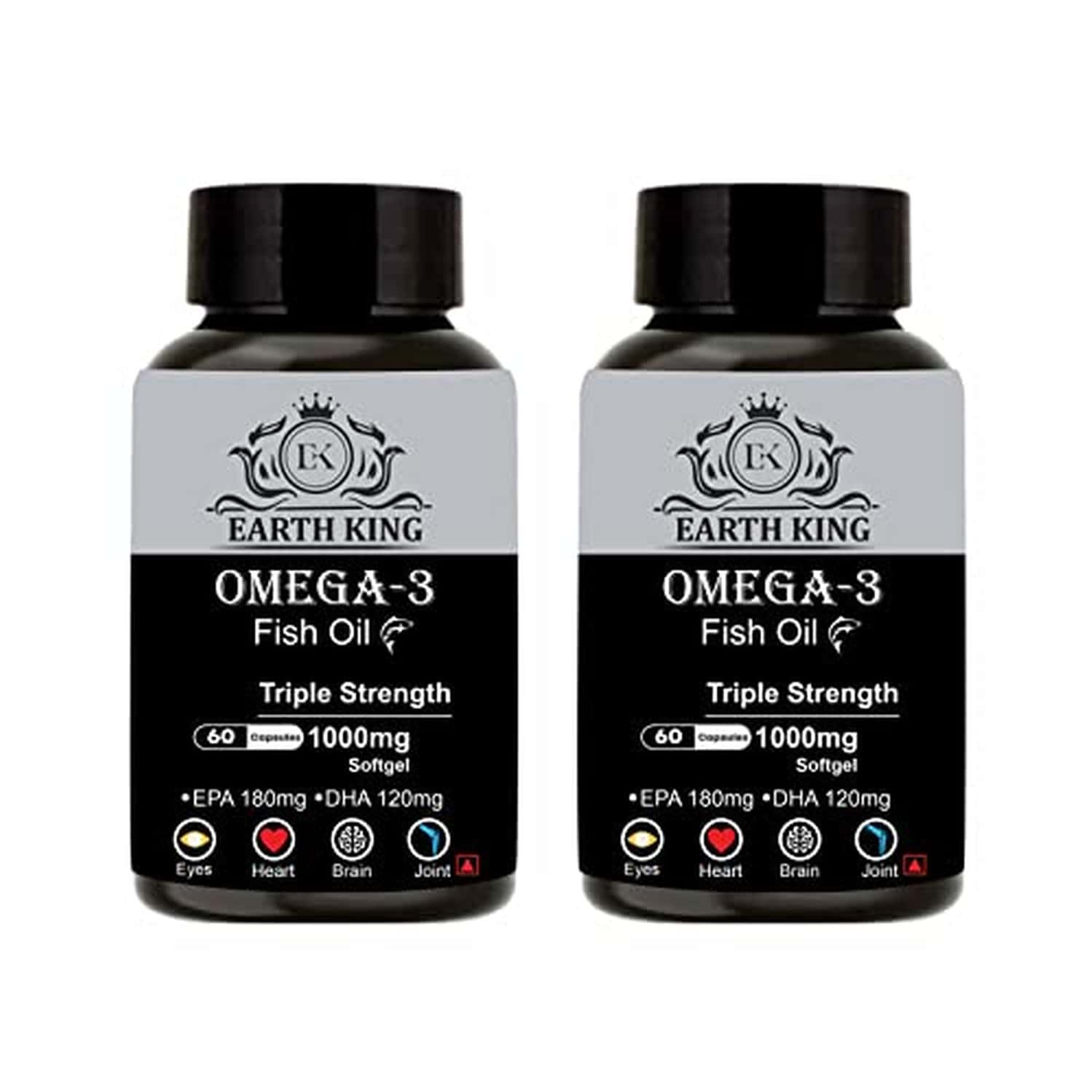 Buy EARTH KING TRIPLE STRENGTH OMEGA 3 FISH OIL - 1000MG (180MG EPA ...