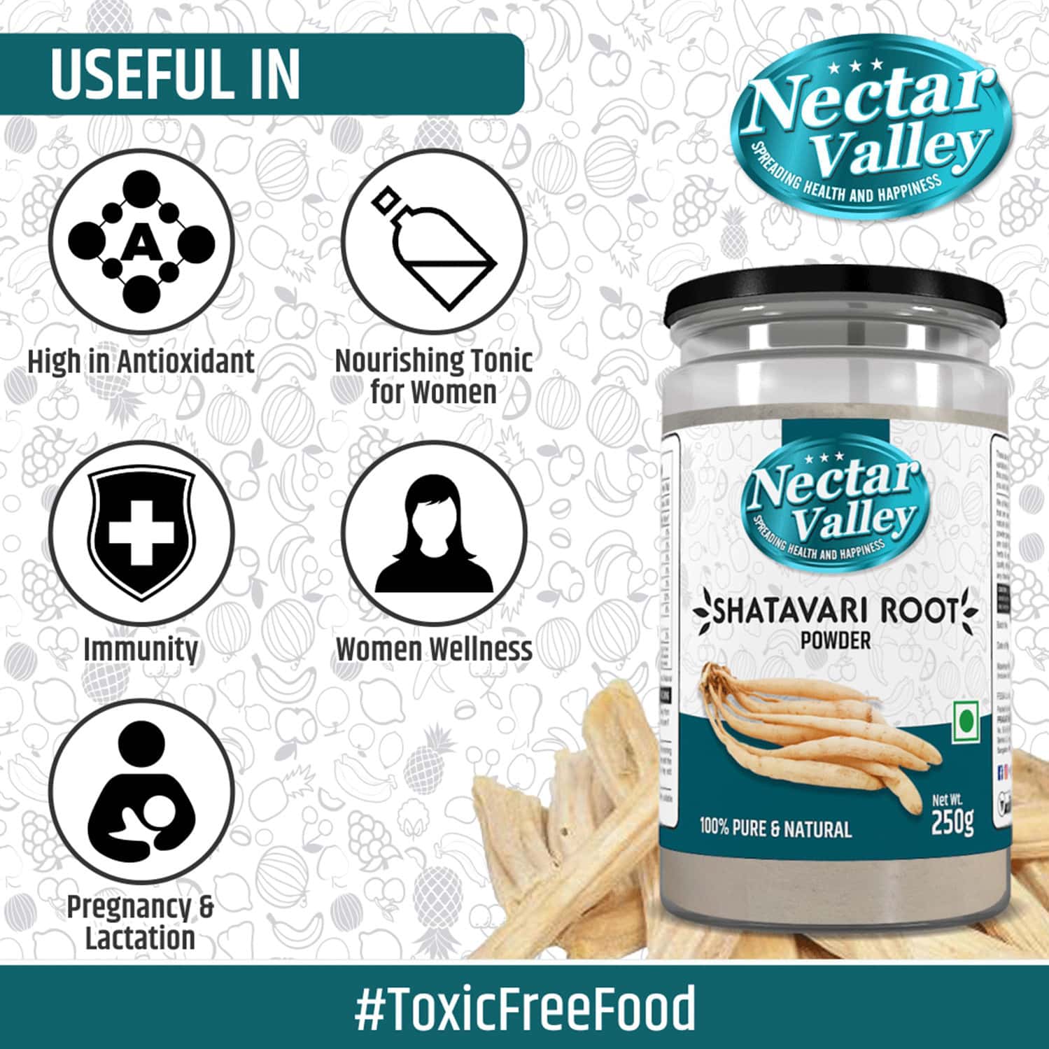 Buy NECTAR VALLEY SHATAVARI ROOT POWDER | 100% EDIBLE PURE & NATURAL ...