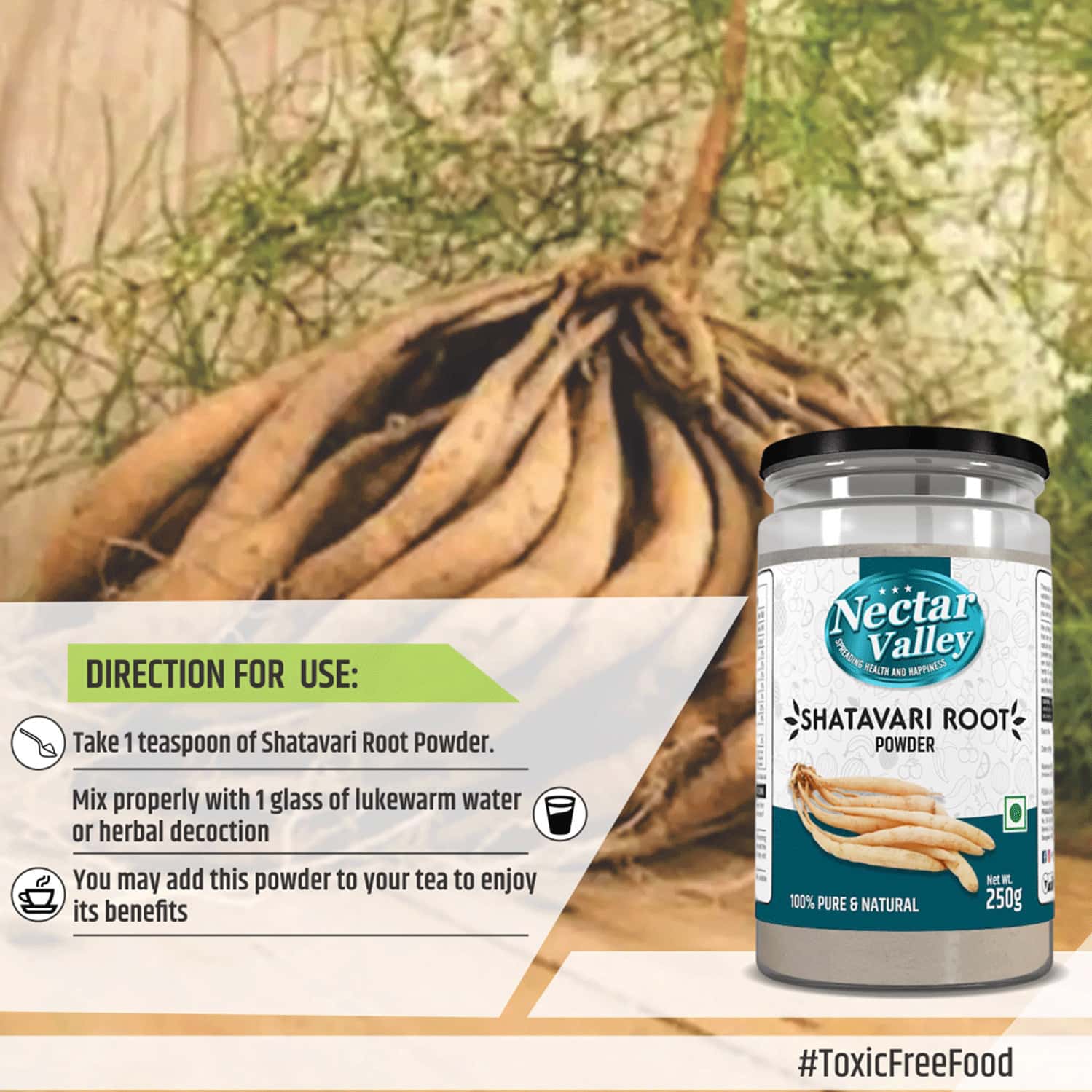 Buy NECTAR VALLEY SHATAVARI ROOT POWDER | 100% EDIBLE PURE & NATURAL ...