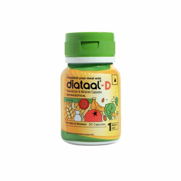 Buy DIATAAL-D MULTIVITAMIN & MINERALS CAPSULES | FOR MEN & WOMEN ...
