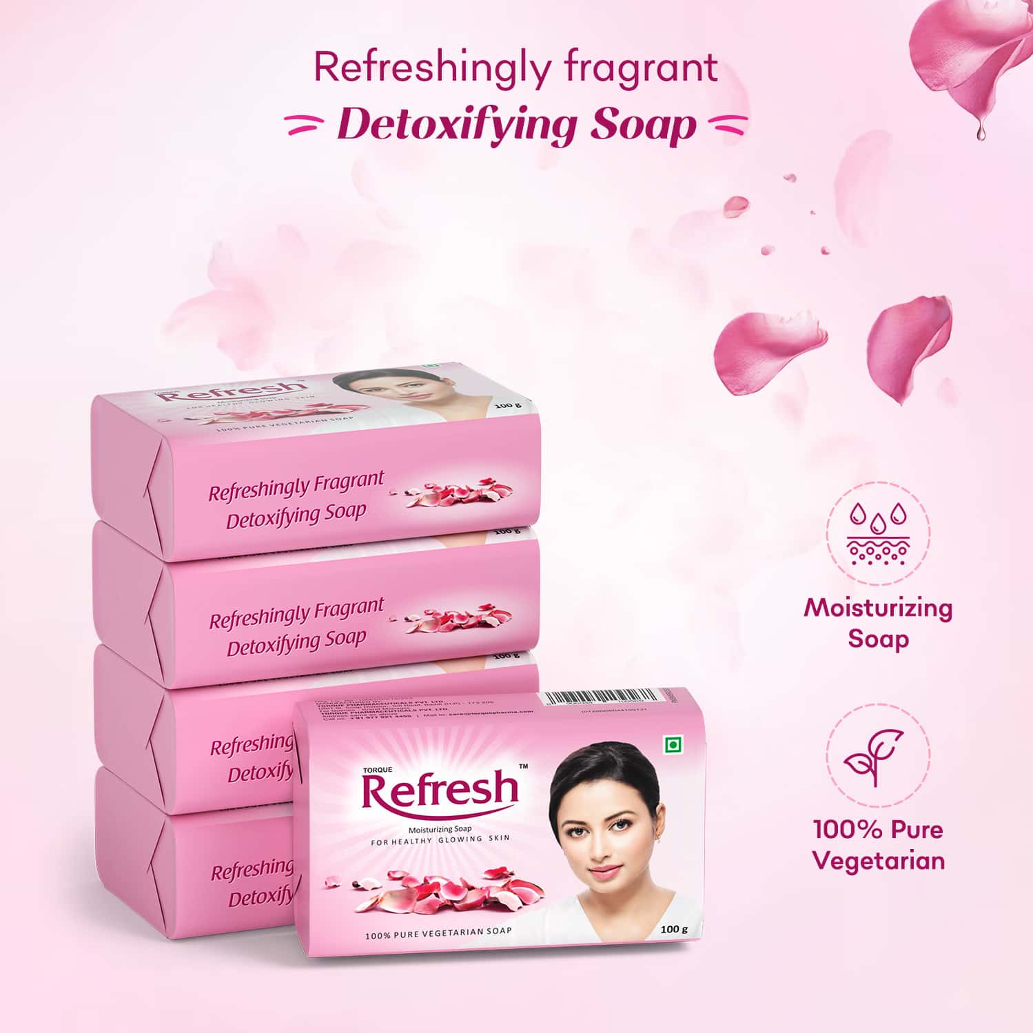 Buy REFRESH ROSE SOAP 100G PACK OF 4 Online & Get Upto 60% OFF at PharmEasy