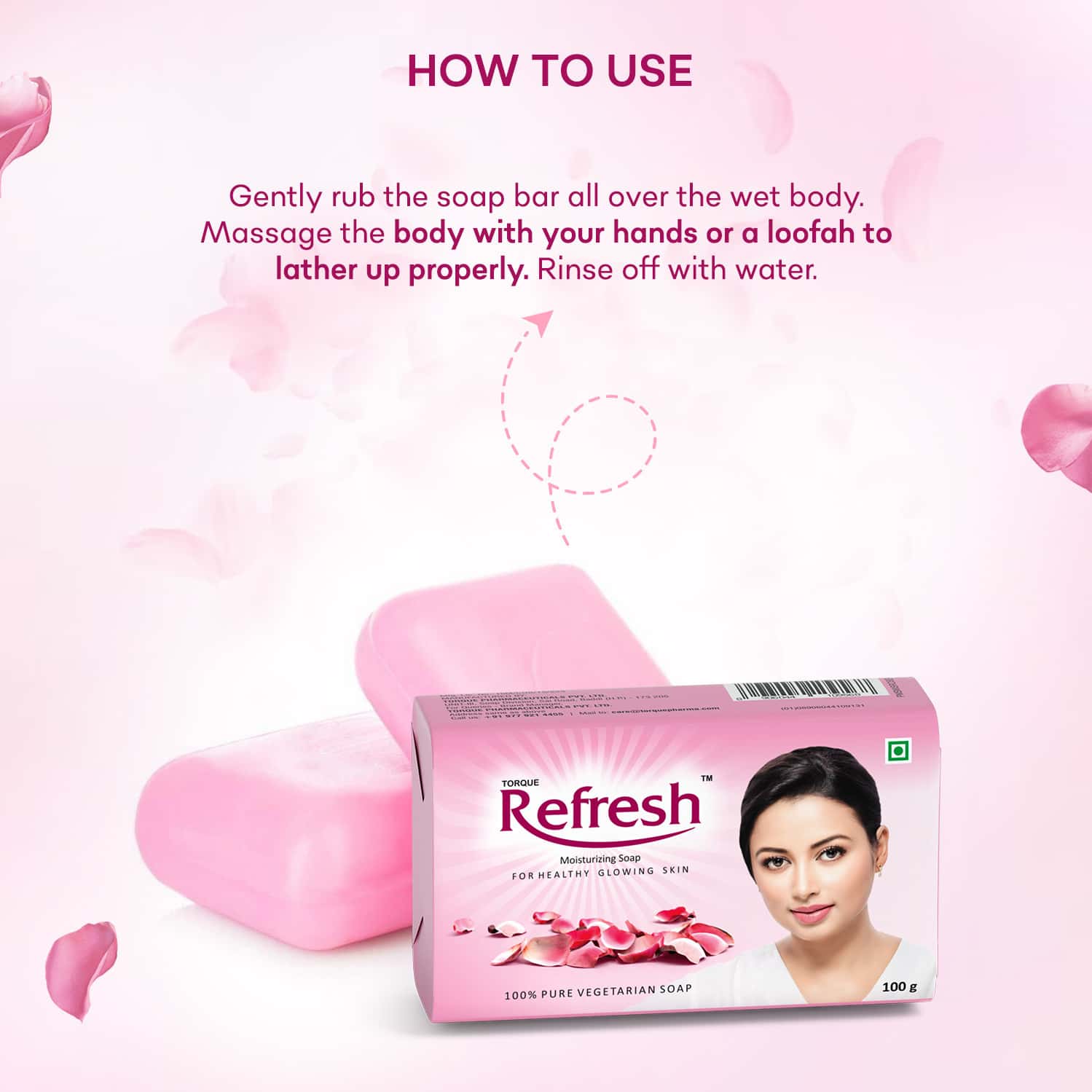 Buy REFRESH ROSE SOAP 100G PACK OF 4 Online & Get Upto 60% OFF at PharmEasy