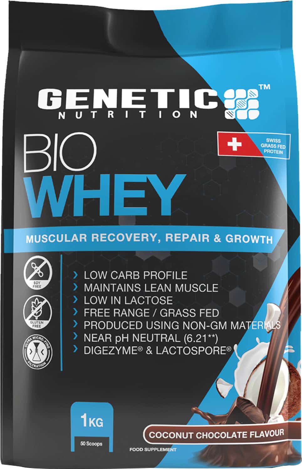 Buy GENETIC NUTRITION BIO WHEYSWISS GRASS-FED FOR MUSCLE RECOVERY ...