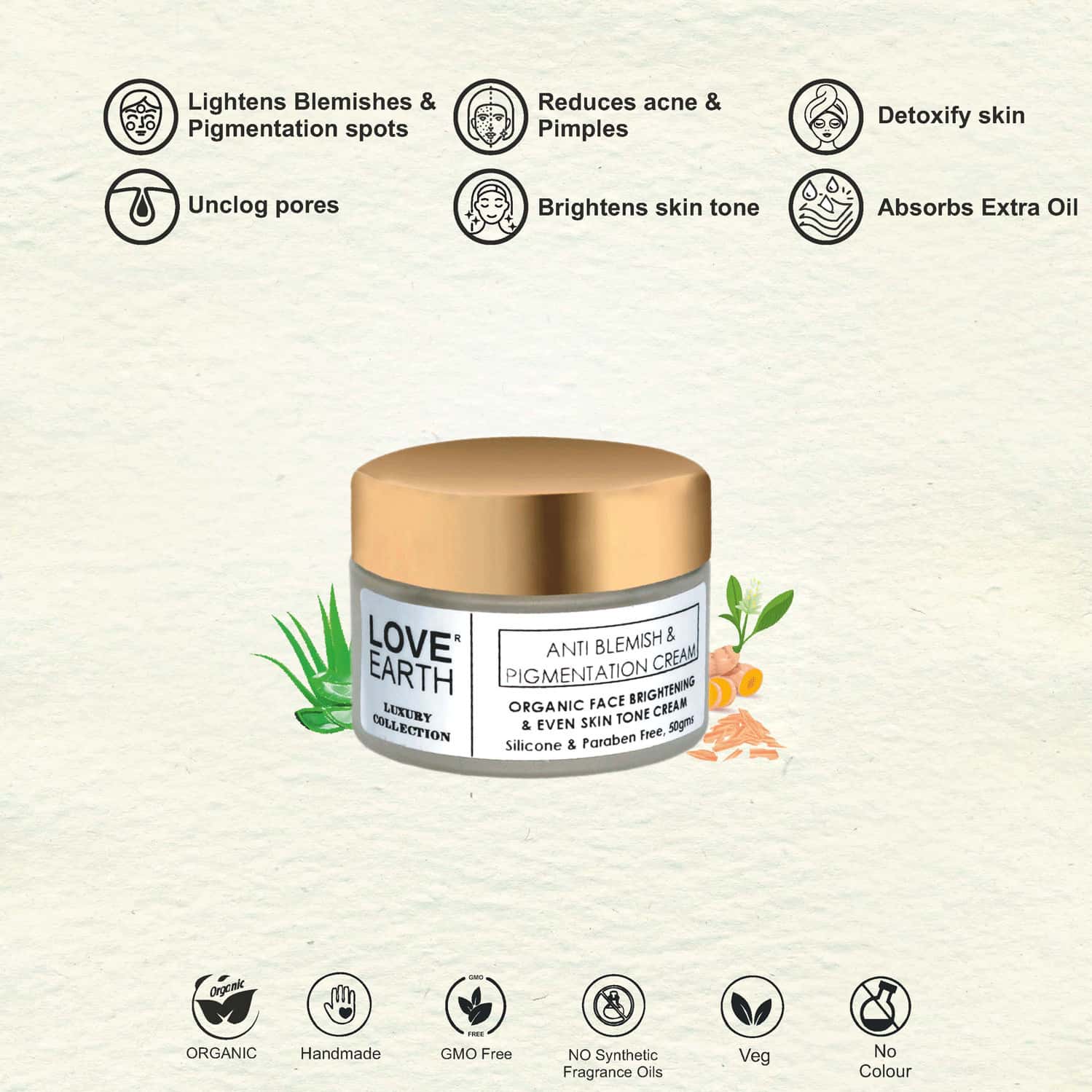 Buy LOVE EARTH ANTI-BLEMISH & ANTI-PIGMENTATION CREAM Online & Get Upto ...