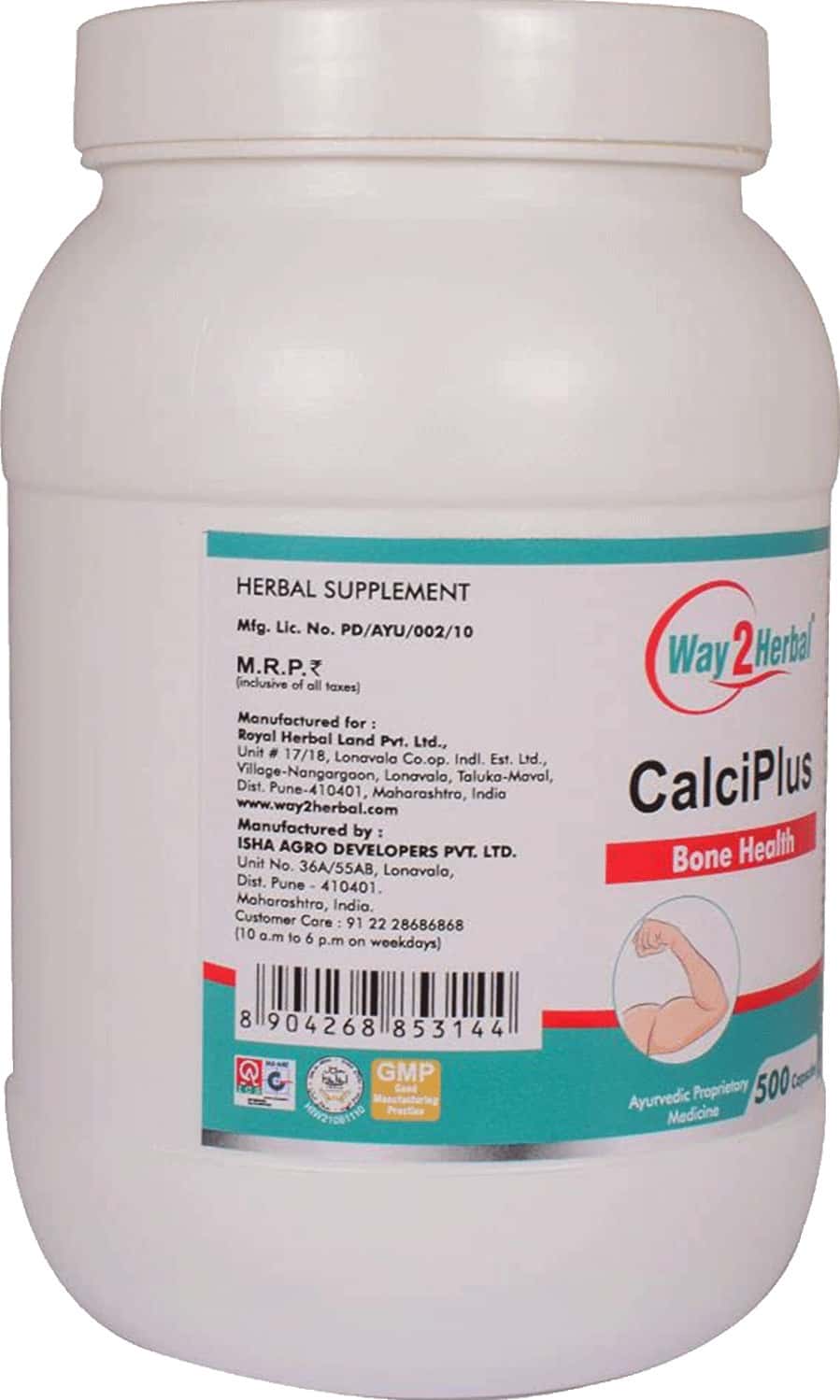Buy WAY2HERBAL CALCIPLUS - 500 CAPSULES PACK OF 2 Online & Get Upto 60% ...