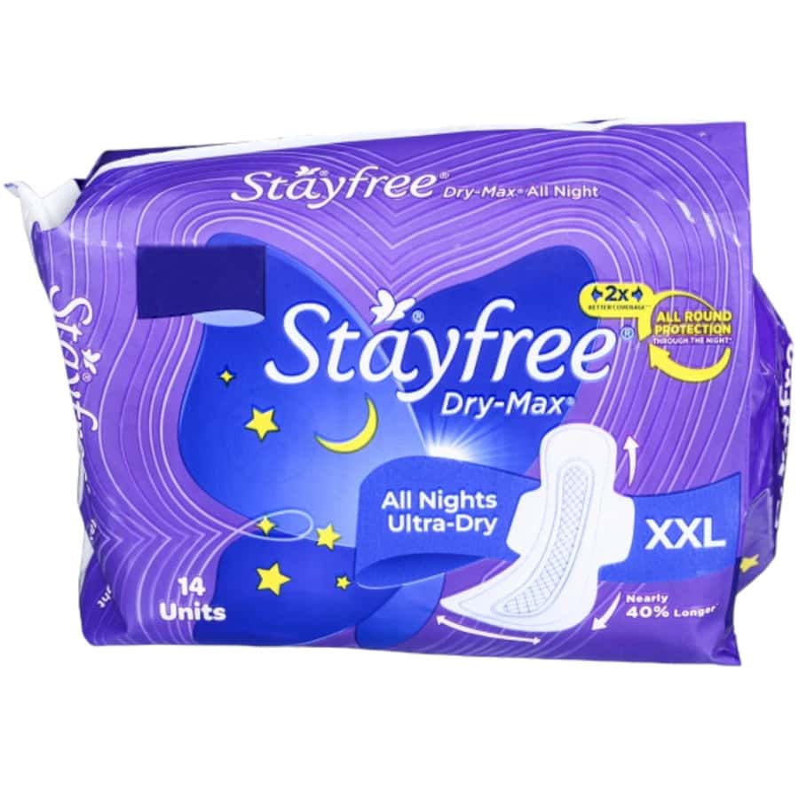 Buy STAYFREE DRY MAX ALL NIGHTS ULTRA DRY XXL PACKET OF 7 SANITARY PADS ...
