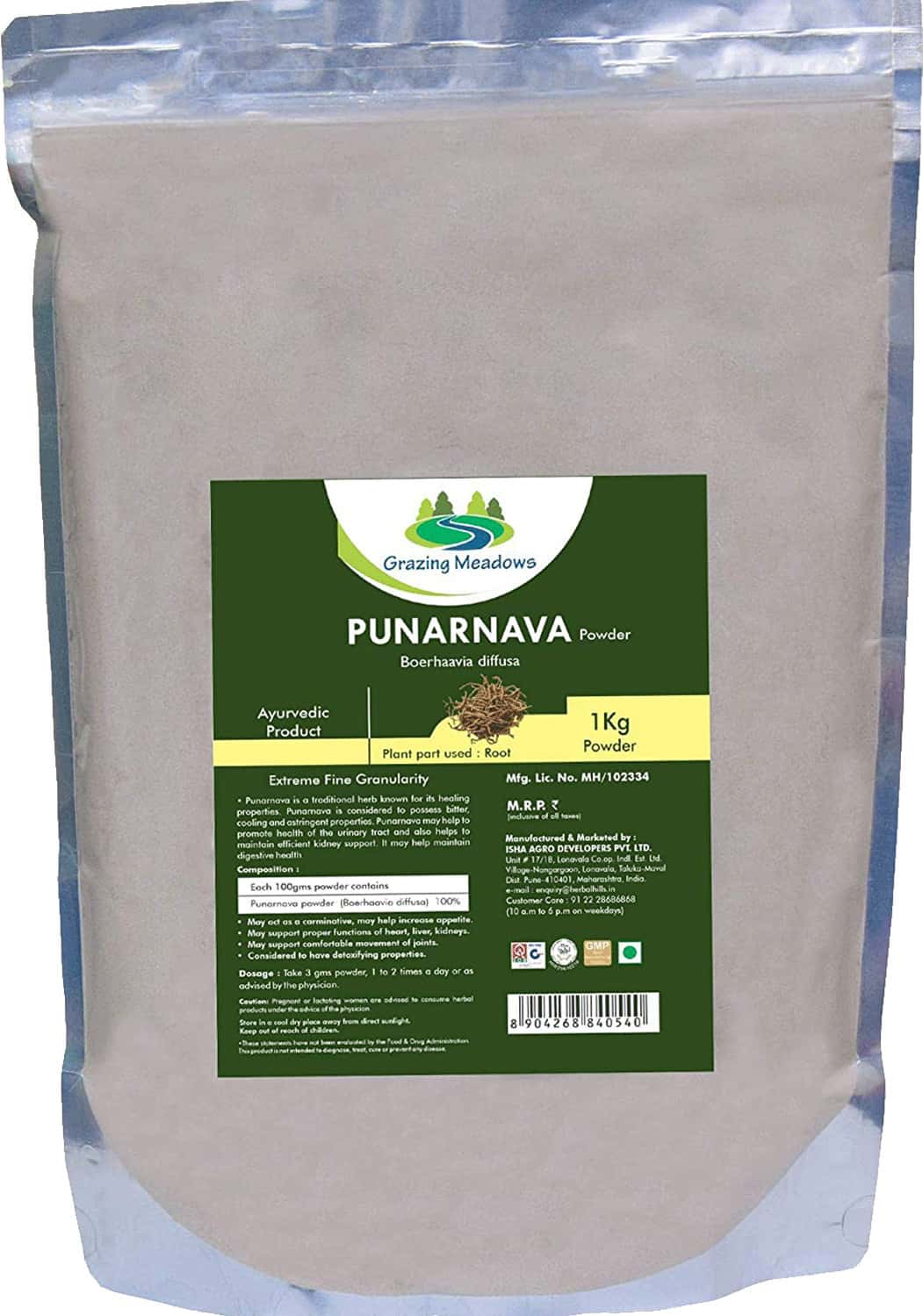 Buy GRAZING MEADOWS PUNARNAVA POWDER - 1 KG Online & Get Upto 60% OFF ...