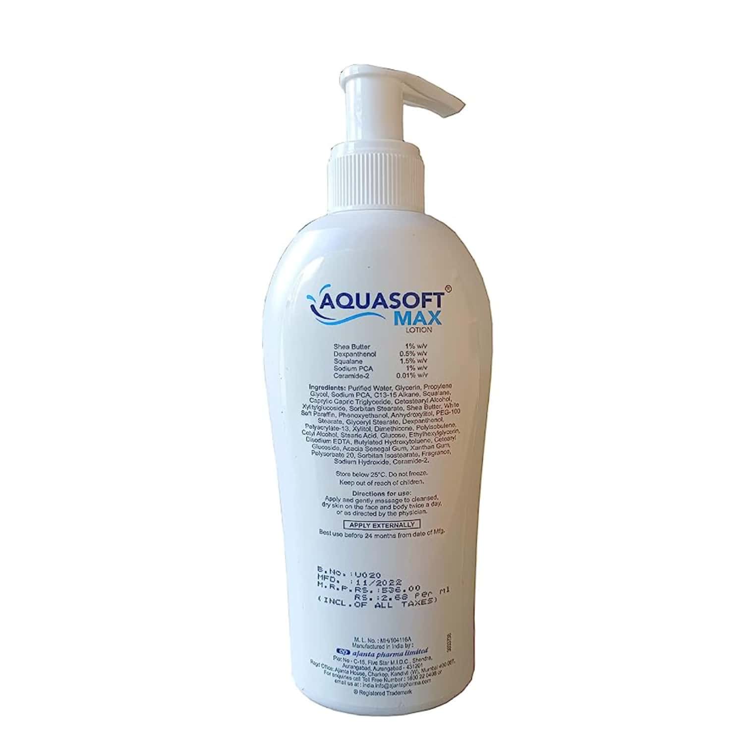 Buy AQUASOFT MAX INTENSE MOISTURISING LOTION 200 ML Online & Get Upto ...