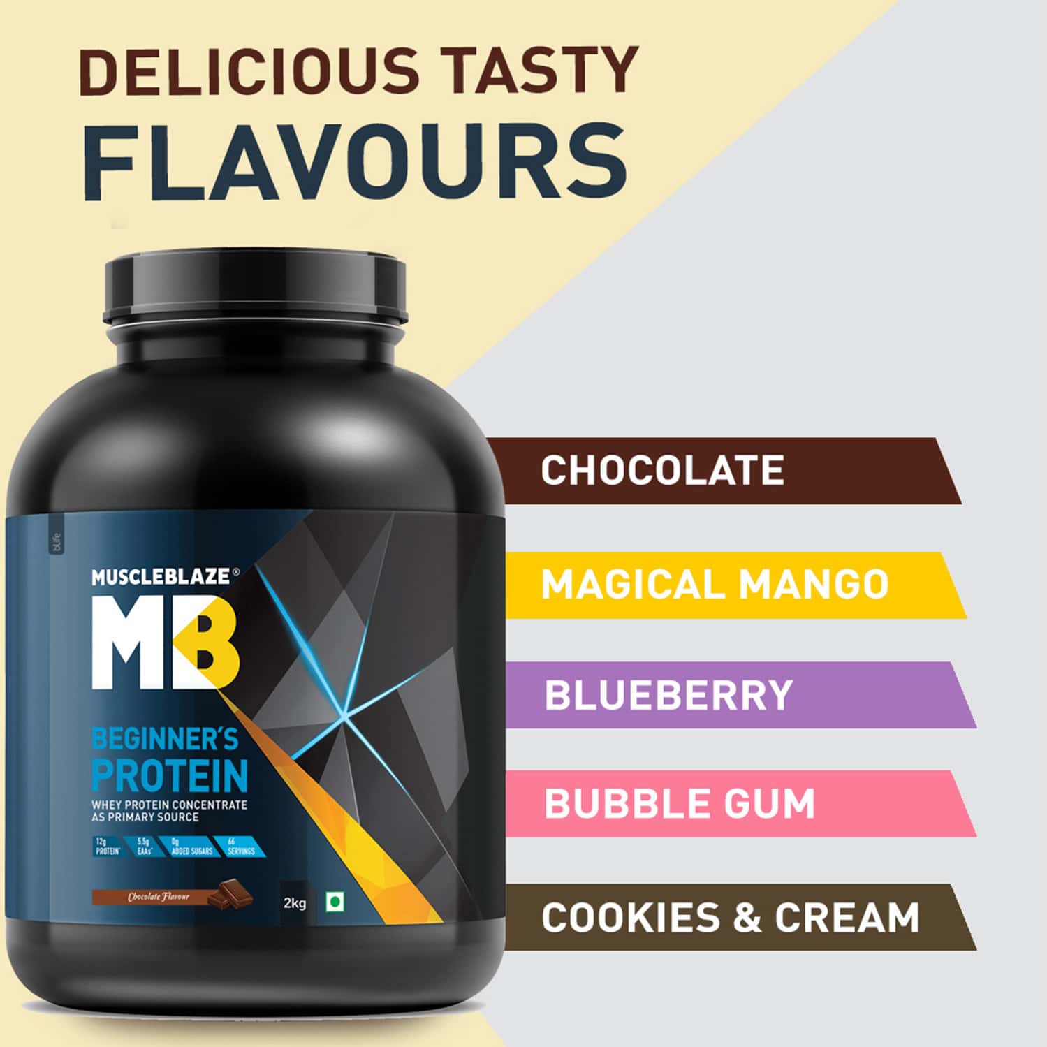 Buy MUSCLEBLAZE BEGINNER'S WHEY PROTEIN, FAST MUSCLE RECOVERY ...
