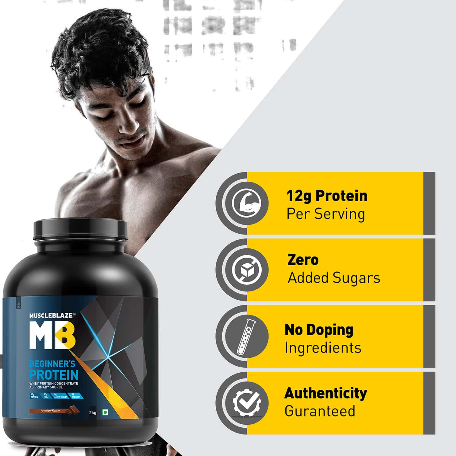Buy MUSCLEBLAZE BEGINNER'S WHEY PROTEIN, FAST MUSCLE RECOVERY ...