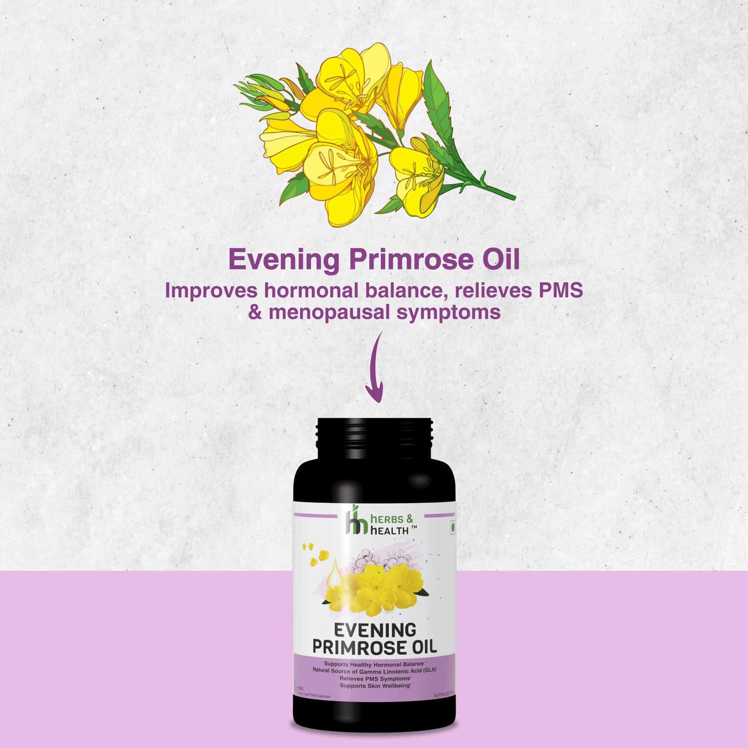 Buy HERBS & HEALTH - EVENING PRIMROSE OIL 500 MG CAPSULES FOR HEALTHY ...