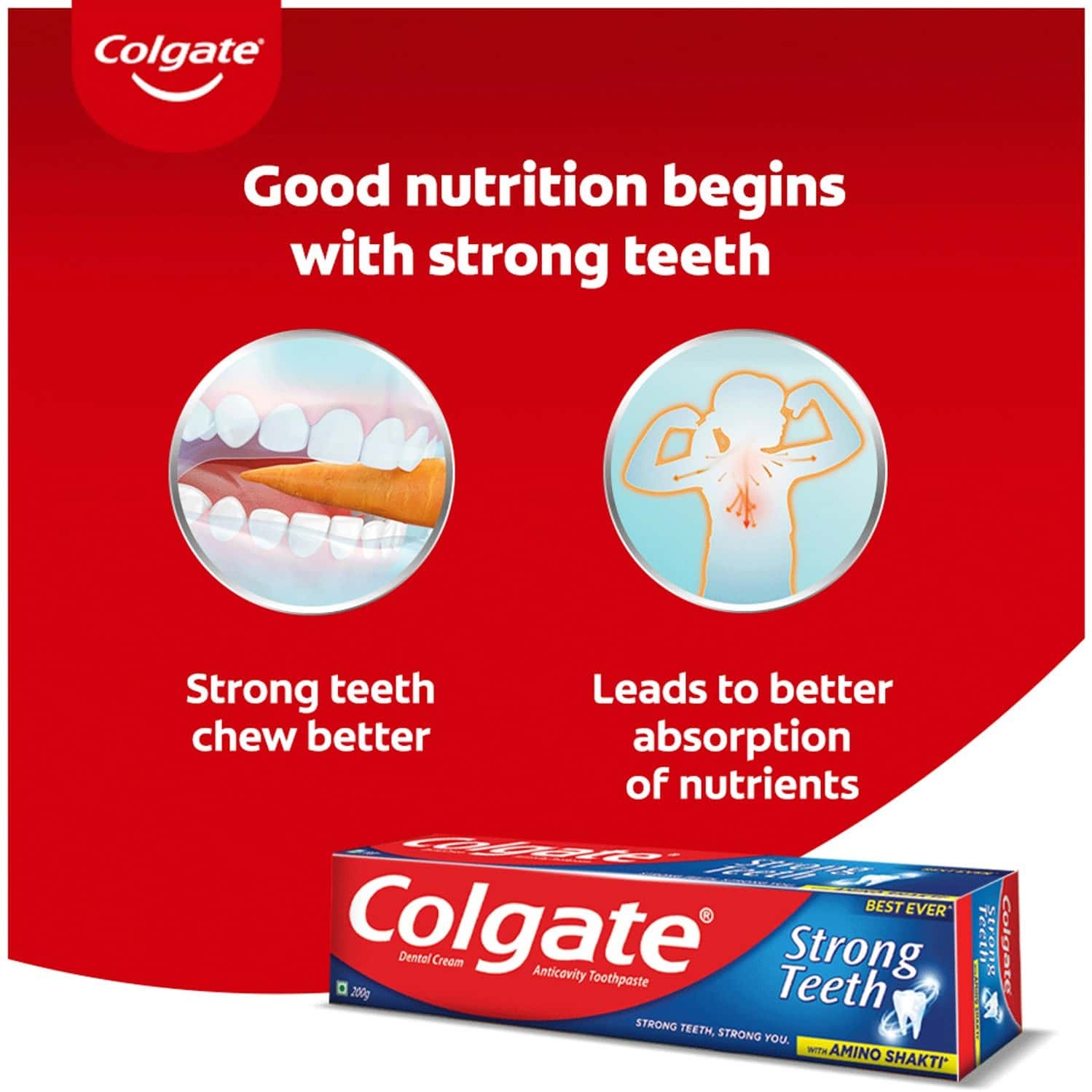 Buy COLGATE STRONG TEETH TOOTHPASTE ANTICAVITY TOOTHPASTE WITH AMINO ...
