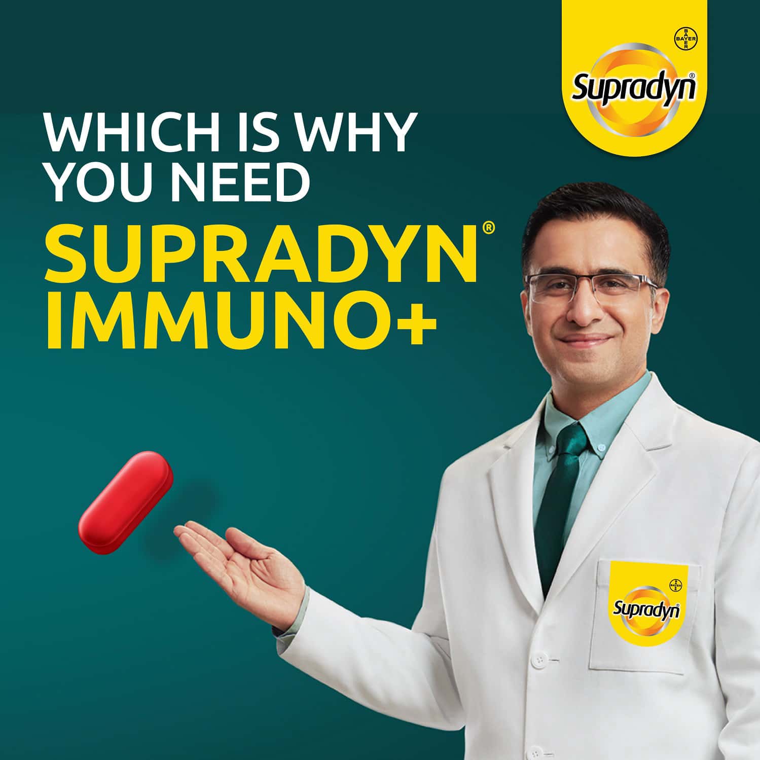 Buy SUPRADYN IMMUNO+ WITH TURMERIC + TULSI NATURAL IMMUNITY BOOSTER ...