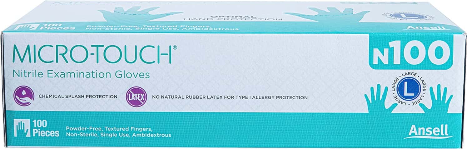 Buy ANSELL MICRO TOUCH NITRILE N100 MULTIPURPOSE EXAMINATION GLOVE ...