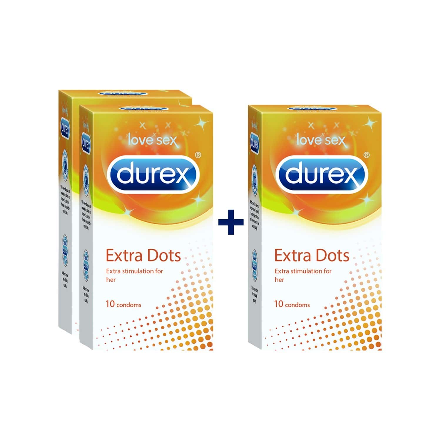 Buy Durex Condoms, Extra Dots - 10 Pieces - (Buy 2 Get 1 Free) Online & Get Upto 60% OFF at ...
