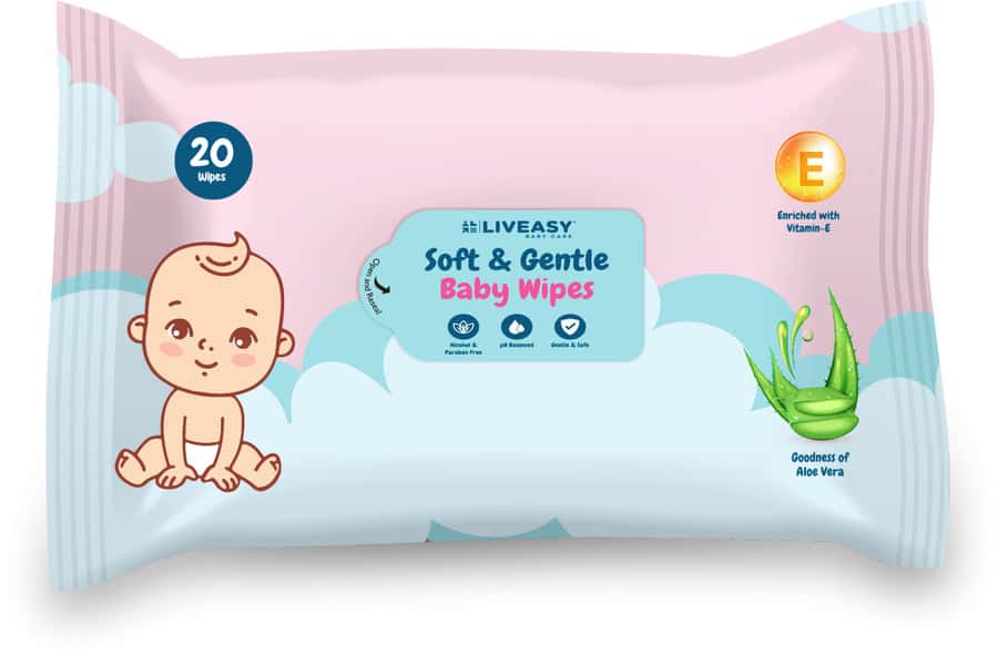 Buy LIVEASY SOFT & GENTLE BABY WIPES 72 NO'S Online & Get Upto 60% OFF ...