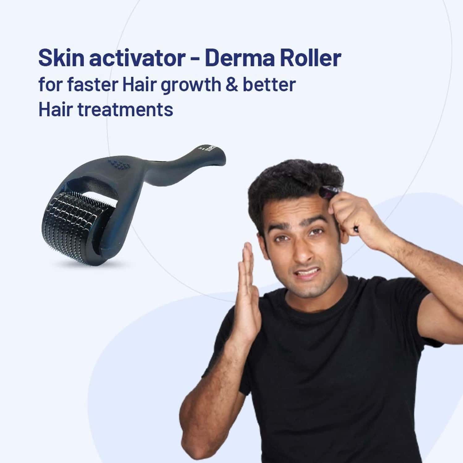 Buy FORMEN DERMA ROLLER FOR HAIR GROWTH | 540 (0.5 MM) TITANIUM MICRO ...