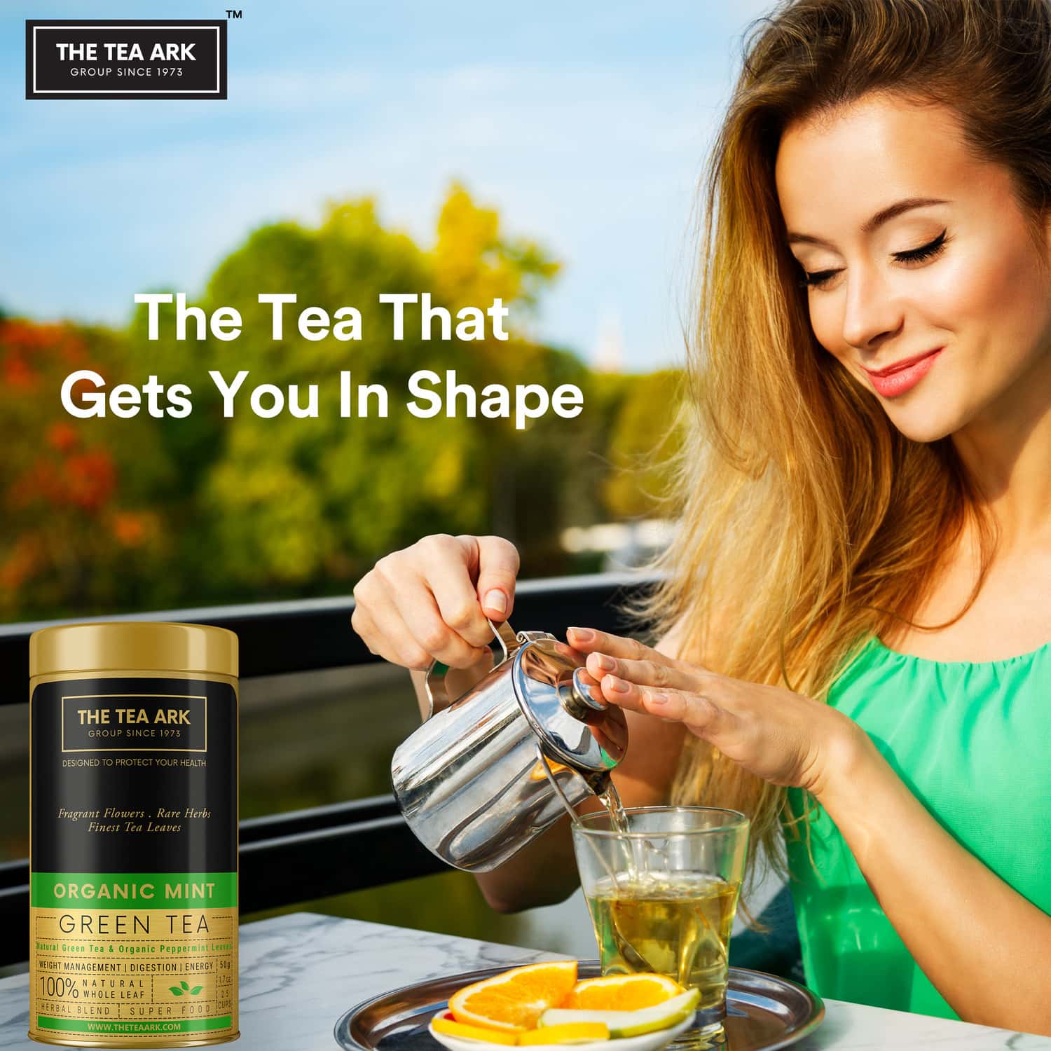Buy THE TEA ARK GREEN TEA WITH PEPPERMINT ENERGY BOOSTER FOR WOMEN MEN ...