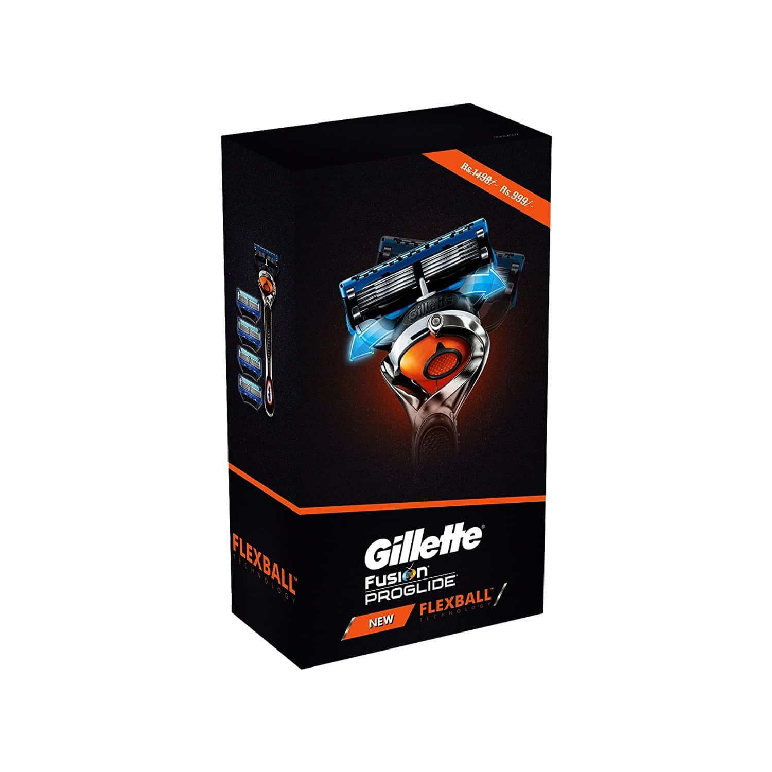Buy Gillette Flexball Pro Glide Gift Pack Shaving Razor Kit Of 4 Online ...
