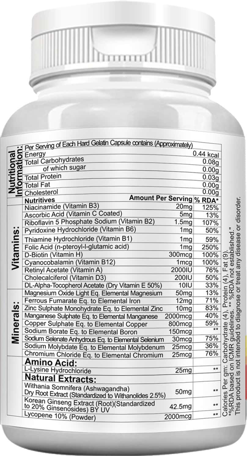 Buy HEALTHMEDS MULTIVITAMIN & MULTIMINERAL WITH 26 NUTRIENTS VITAMINS ...