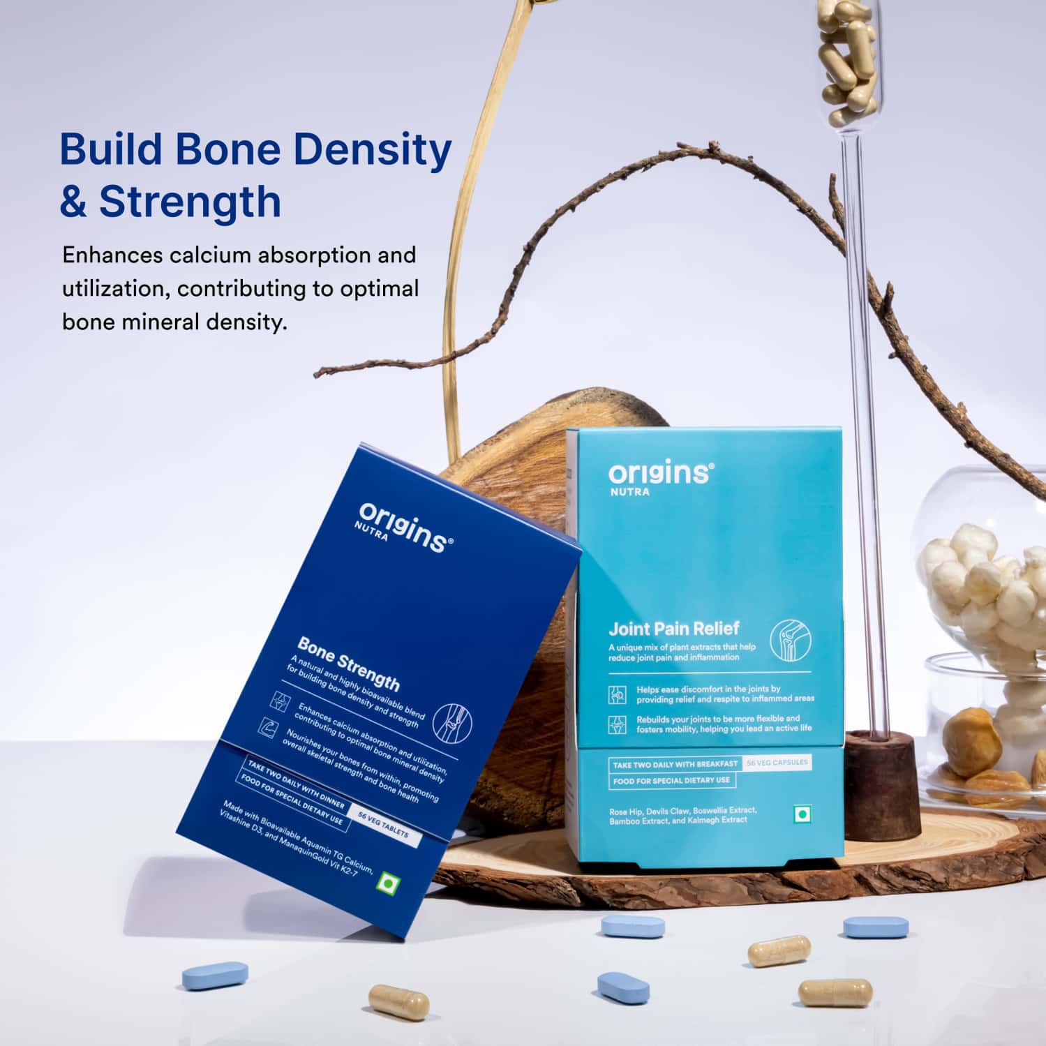 Buy ORIGINS NUTRA BONE STRENGTH | BUILDS BONE DENSITY, HELPS JOINTS ...