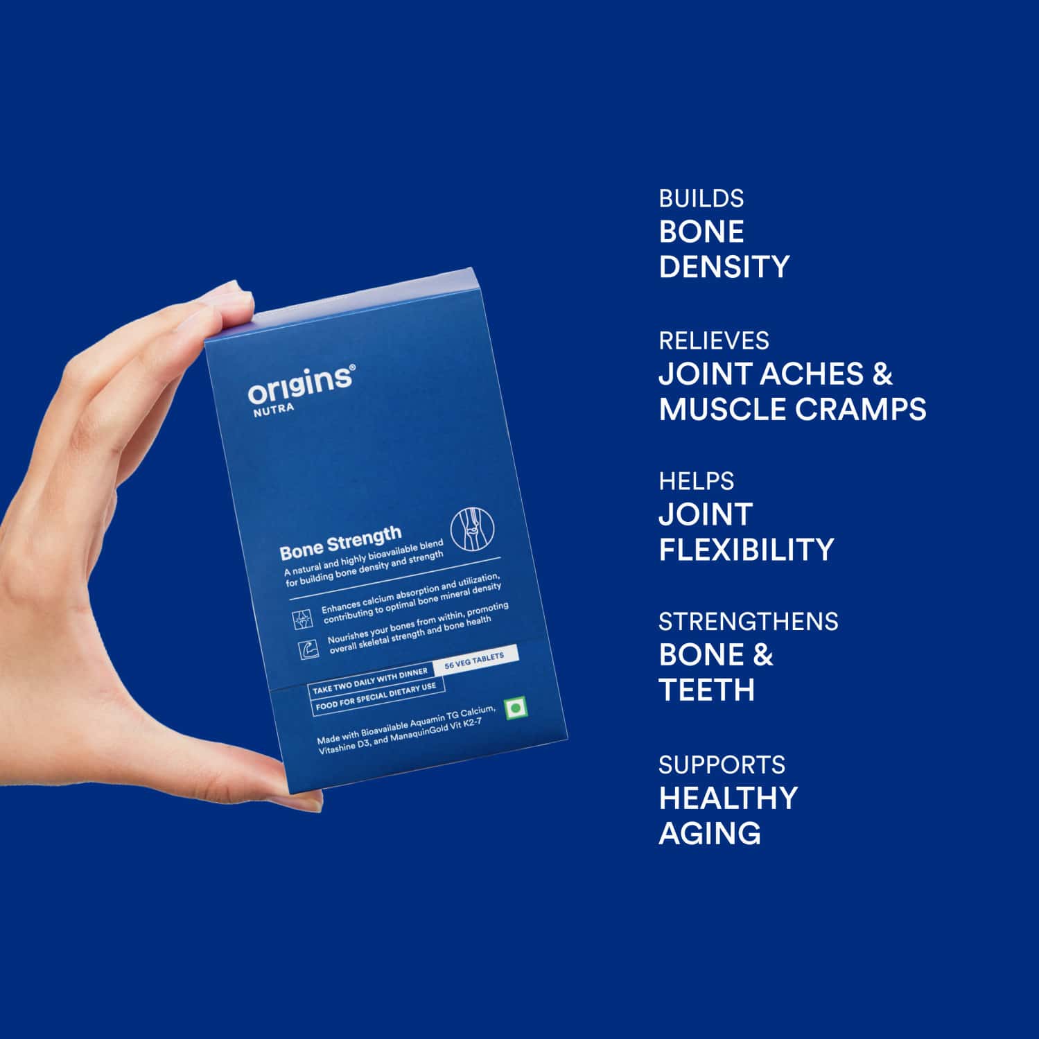 Buy ORIGINS NUTRA BONE STRENGTH | BUILDS BONE DENSITY, HELPS JOINTS ...