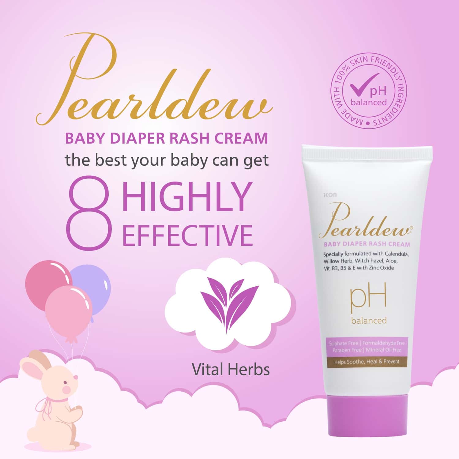 Buy PEARLDEW BABY DIAPER RASH CREAM 50 GM | WITH CALENDULA & WITCH ...