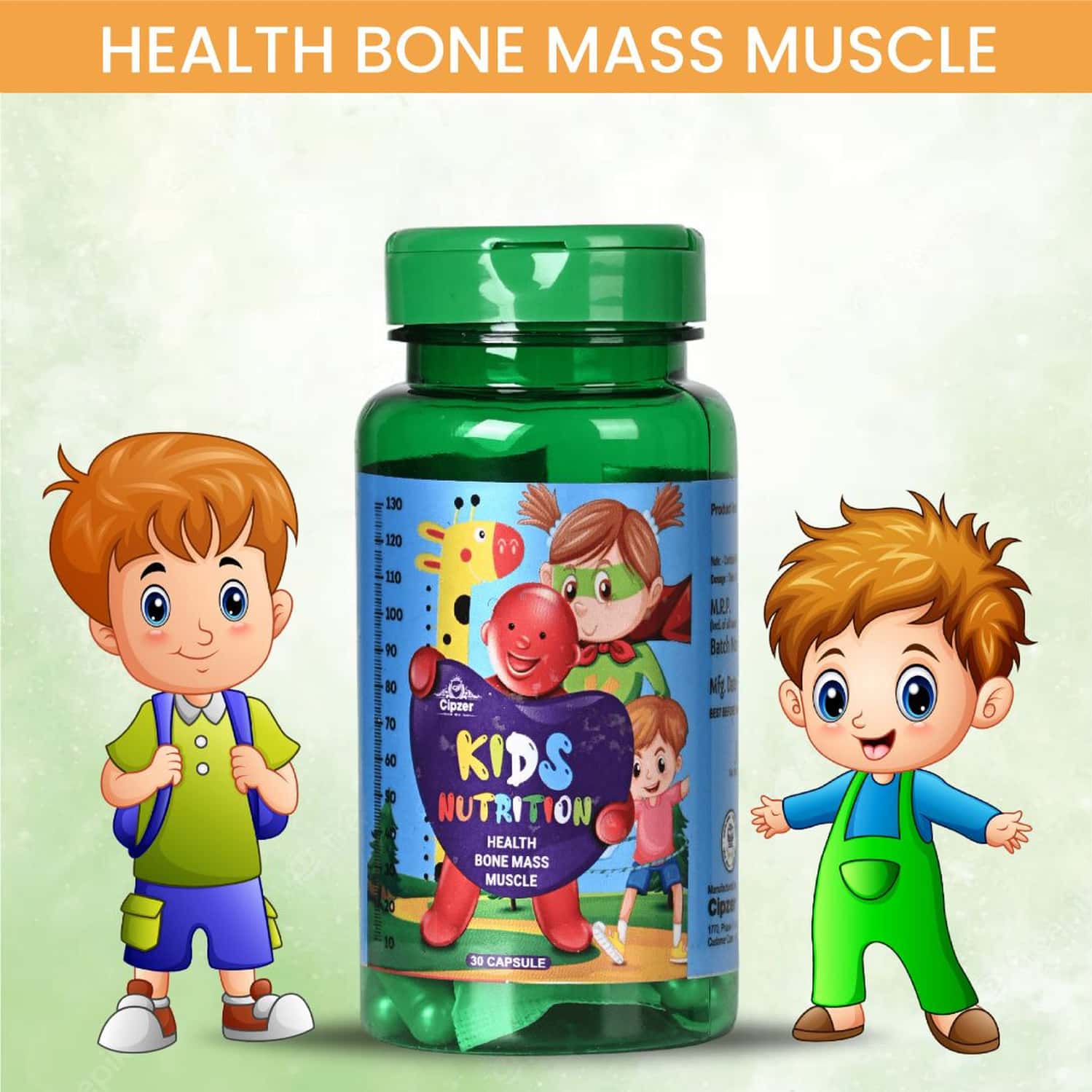 Buy CIPZER KIDS NUTRITION CAPSULE BOOSTS BONE & MUSCLE HEALTH VIBRANT ...