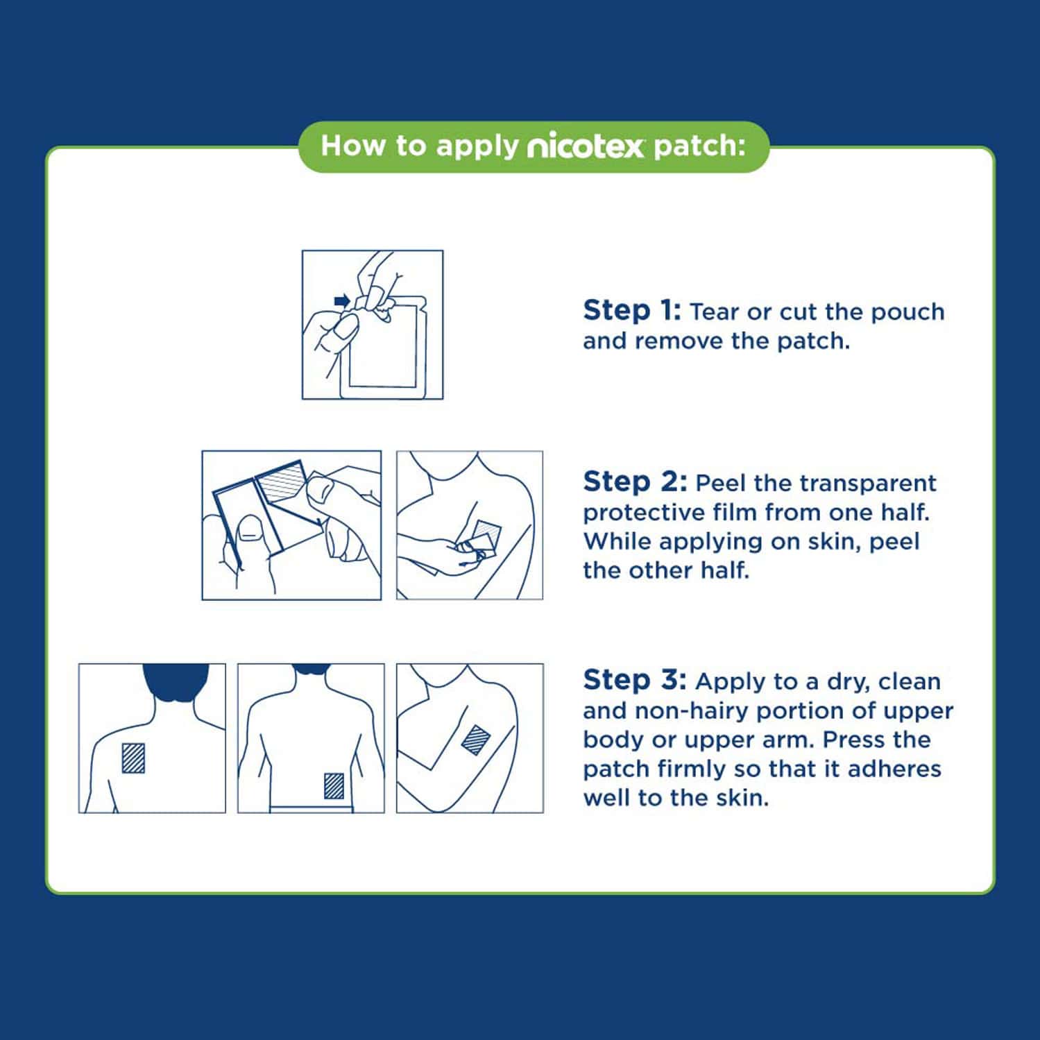 Buy NICOTEX NICOTINE PATCH 14MG (1 PATCH)|HELPS QUIT SMOKING| Online ...