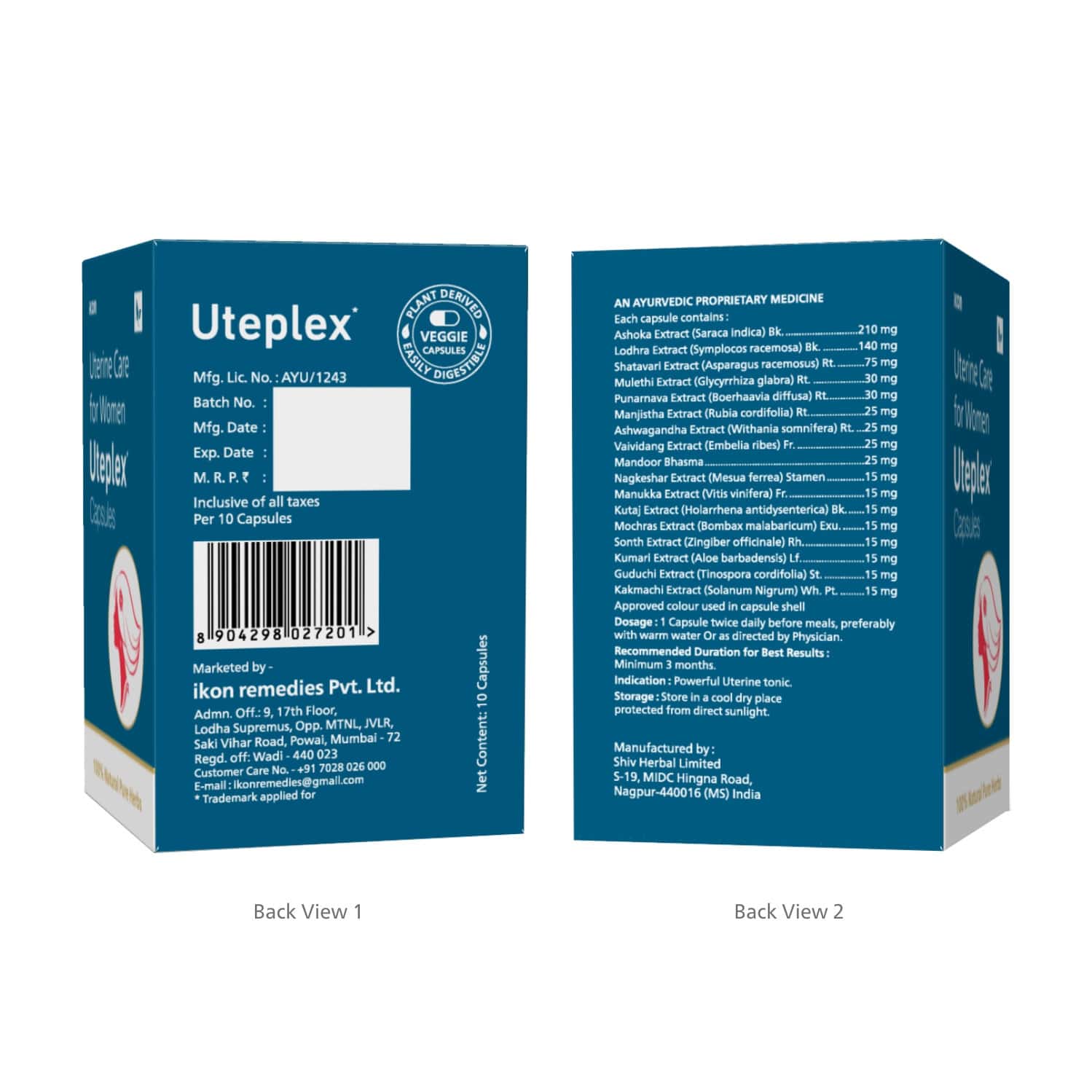 Buy UTEPLEX CAPSULES 10 CAPS | WOMEN'S HEALTH SUPPLEMENT (PACK OF 4 ...