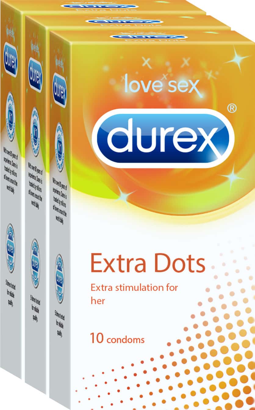 Buy DUREX EXTRA DOTS PACKET OF 10 CONDOMS Online & Get Upto 60% OFF at PharmEasy