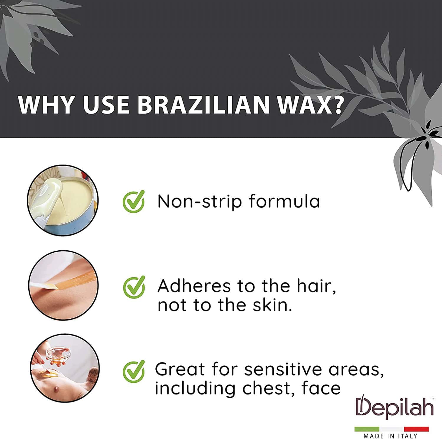 Buy DEPILAH BRAZILIAN HOT FILM WAX - 1 KG SILVER STRIPLESS WAX (MEN ...