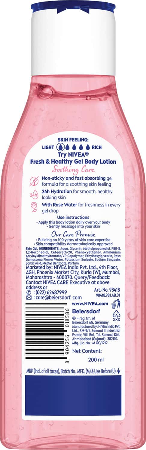 Buy NIVEA BODY ESSENTIALS ROSE GEL 200ML Online & Get Upto 60% OFF at ...