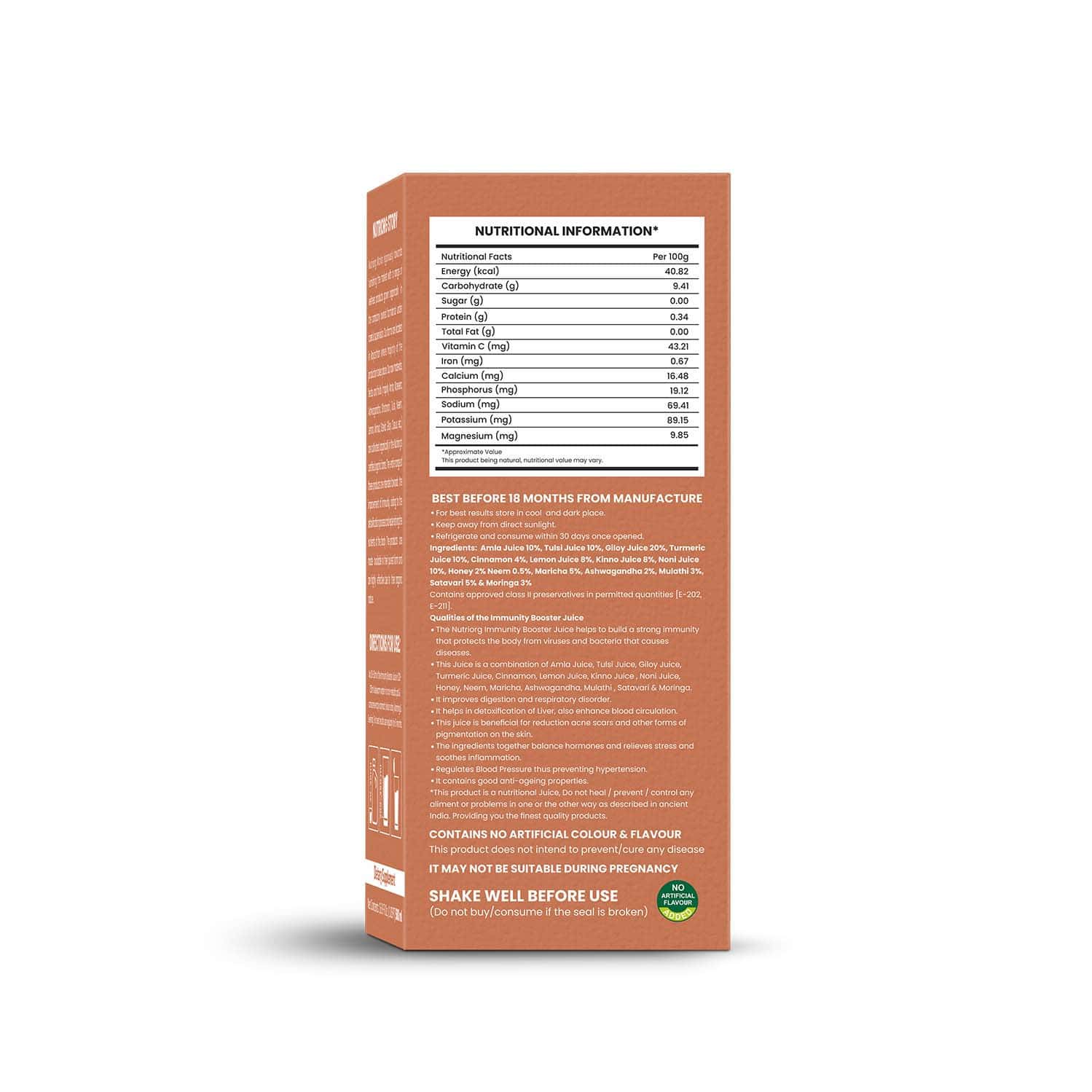 Buy NUTRIORG IMMUNITY BOOSTER JUICE 250 ML Online & Get Upto 60% OFF at ...