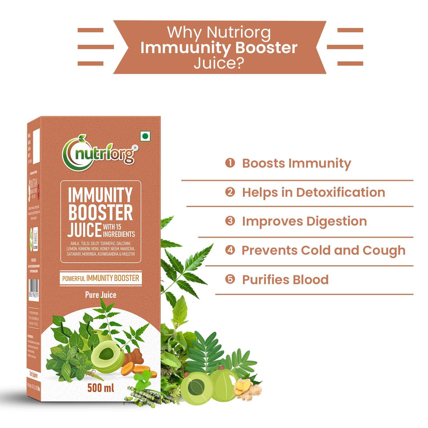 Buy NUTRIORG IMMUNITY BOOSTER JUICE 250 ML Online & Get Upto 60% OFF at ...