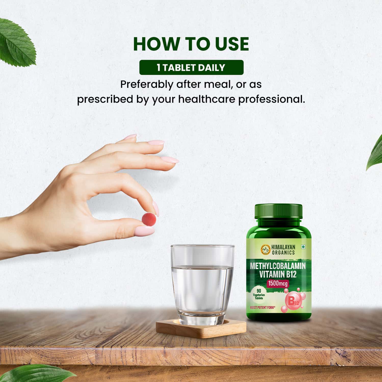 Buy HIMALAYAN ORGANICS METHYL COBALAMIN VITAMIN B12 1500MCG SUPPLEMENT ...