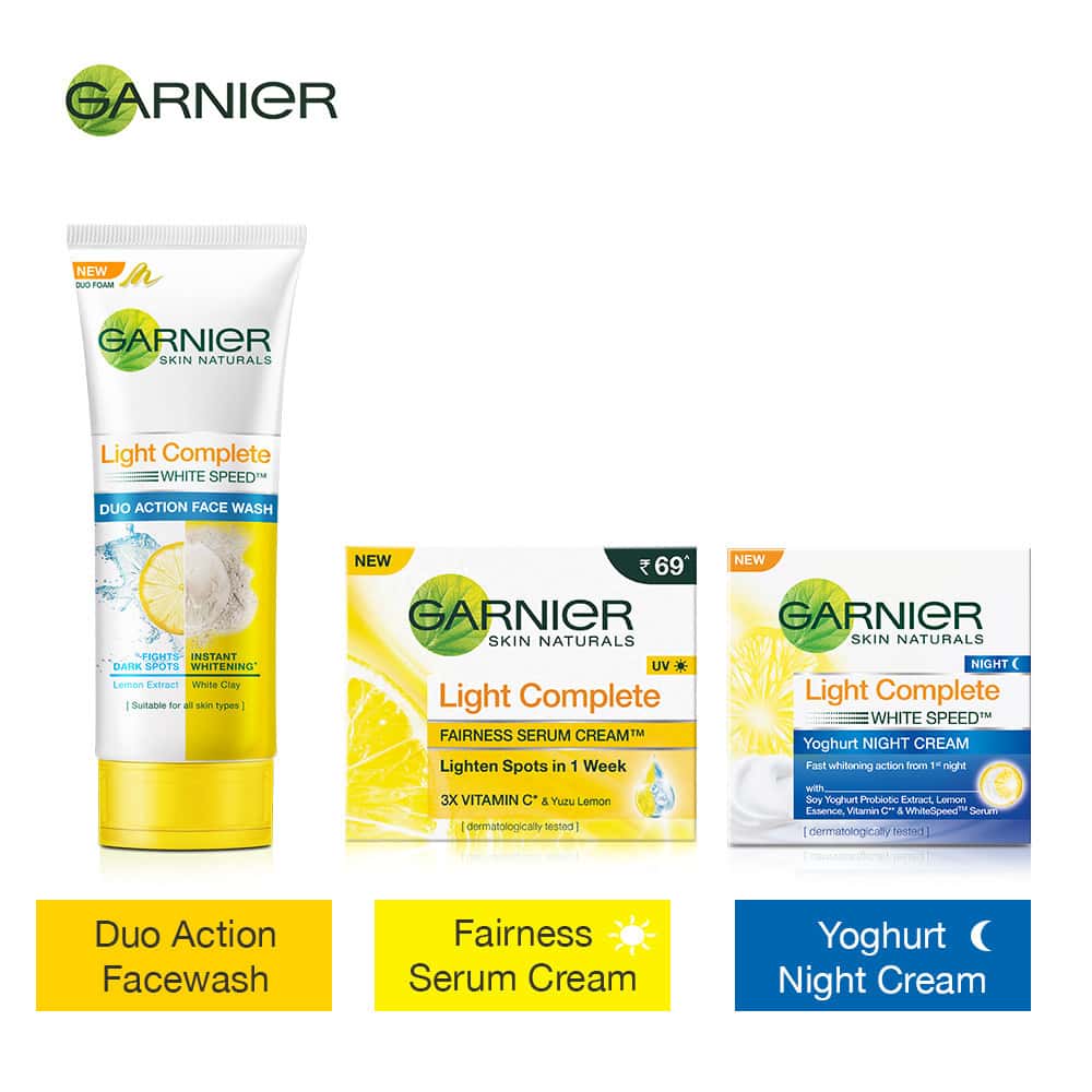Buy Garnier Skin Naturals Light Complete Duo Action Face Wash Tube Of ...