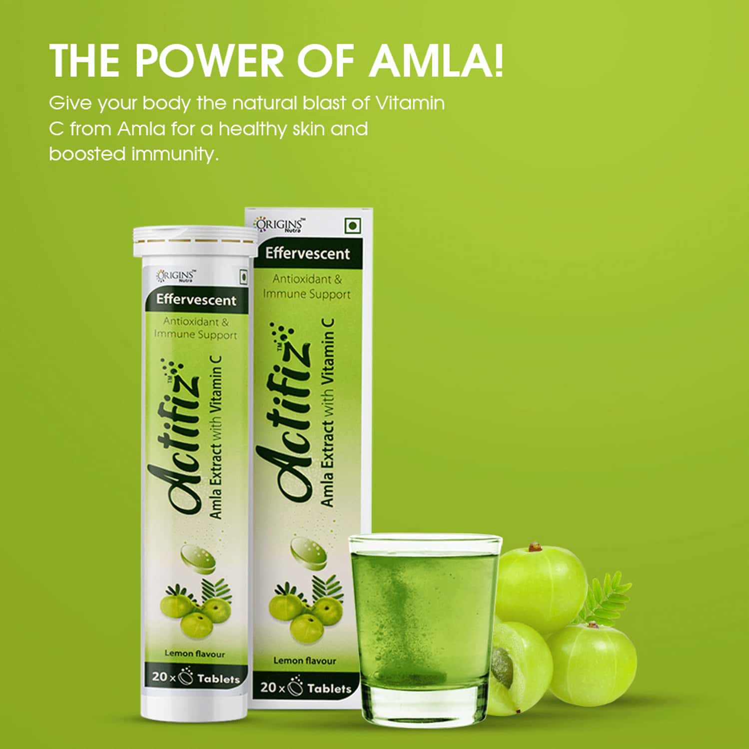 Buy ORIGINS NUTRA ACTIFIZ AMLA EXTRACT 20 EFFERVESCENT TABLETS Online ...