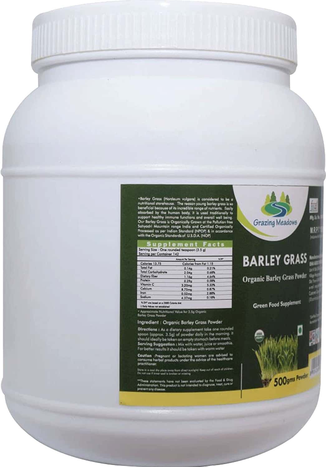 Buy GRAZING MEADOWS BARLEY GRASS 500 GMS POWDER (PACK OF 4) Online ...