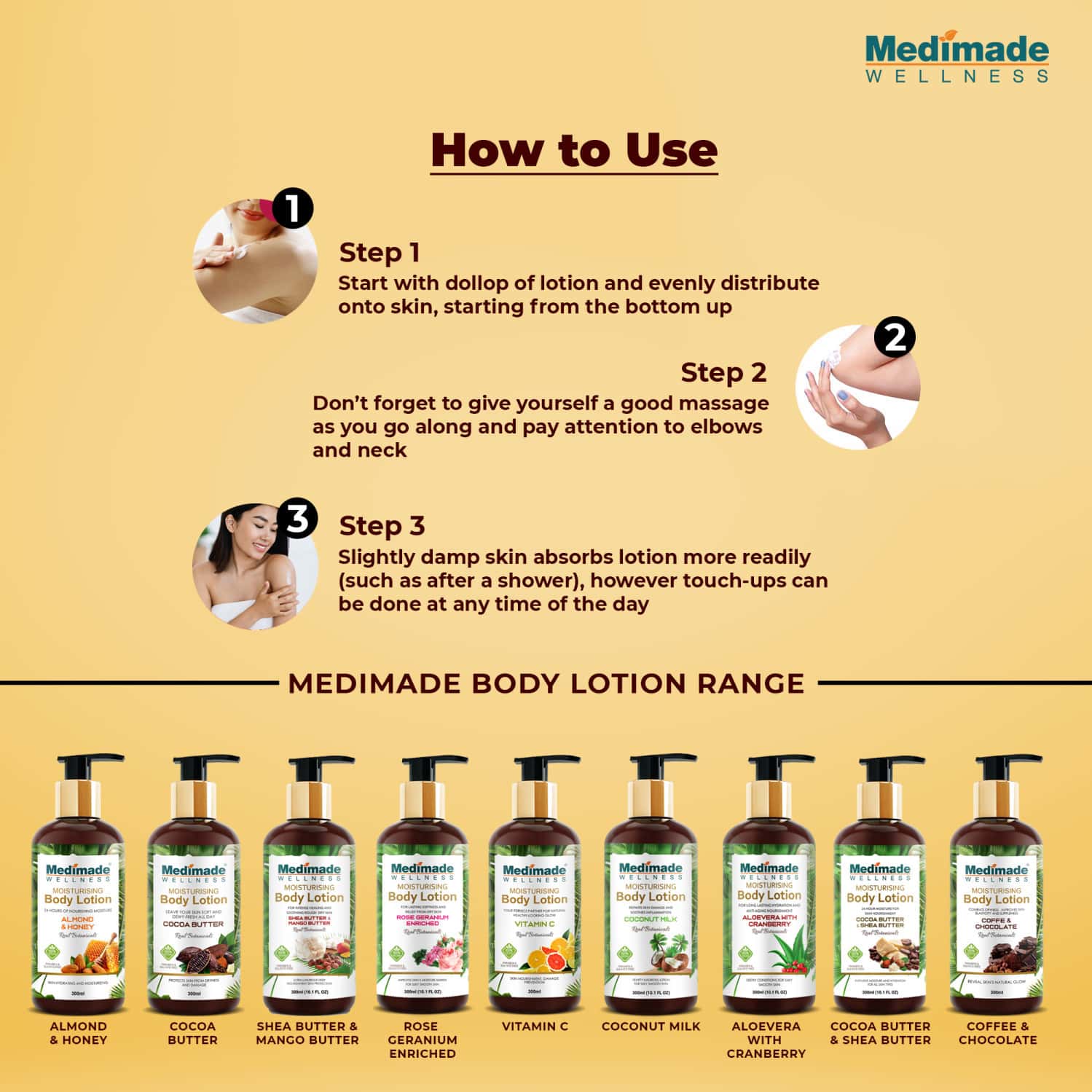 Buy MEDIMADE ALMOND AND HONEY MOISTURISING BODY LOTION - 300 ML Online ...