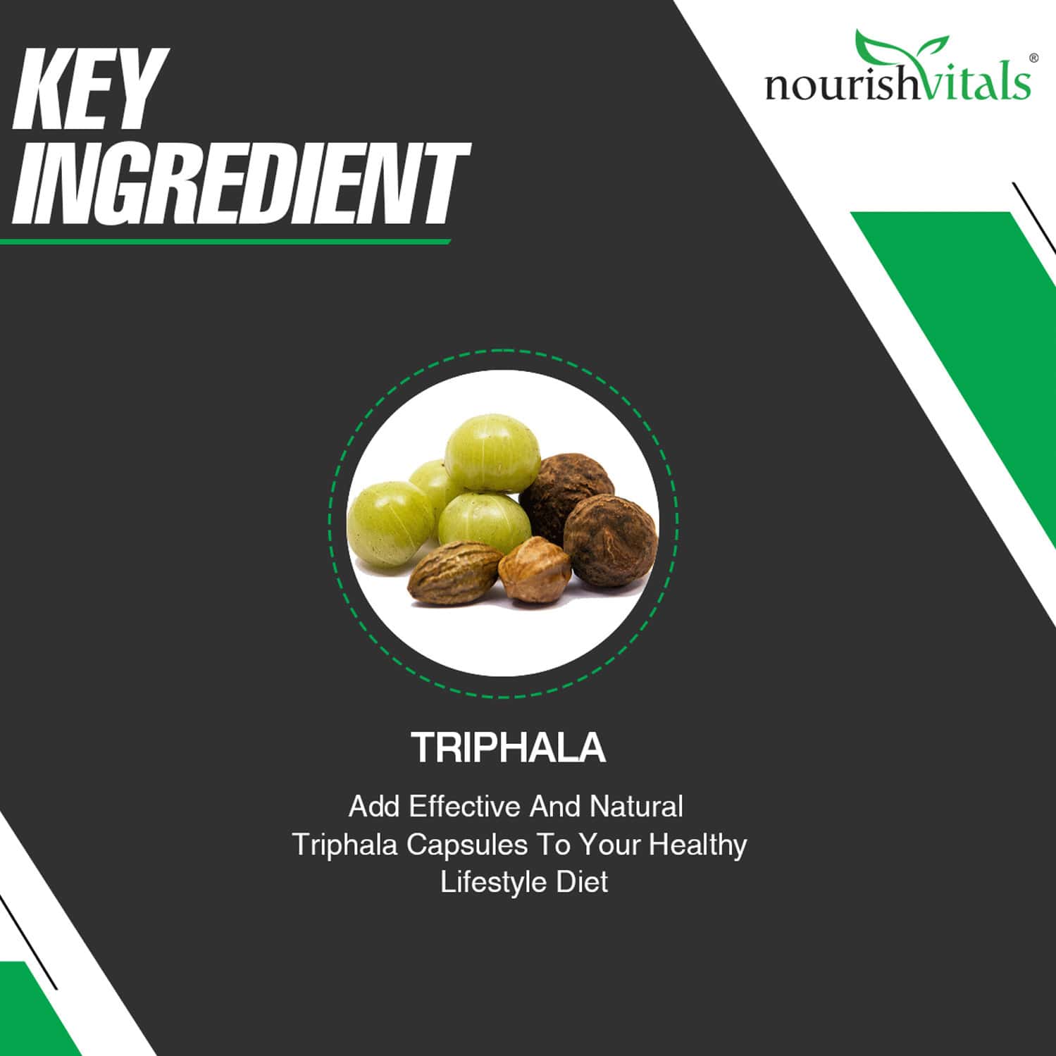 Buy NOURISHVITALS TRIPHALA PURE HERBS 500 MG TRIPHALA BOWEL WELLNESS 60 ...